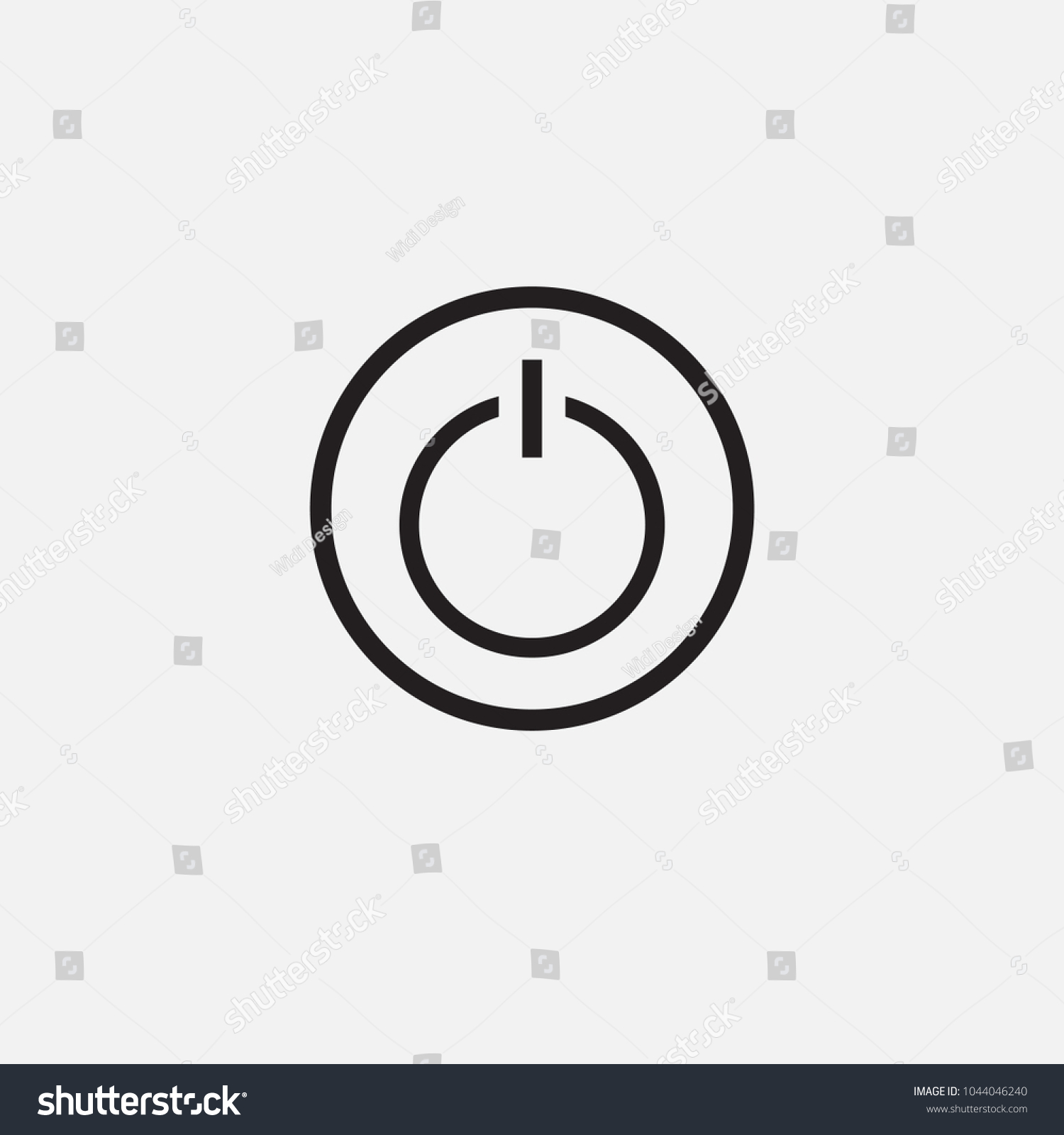 Shutdown Icon Power Button Symbol Vector: vector de stock (libre de ...