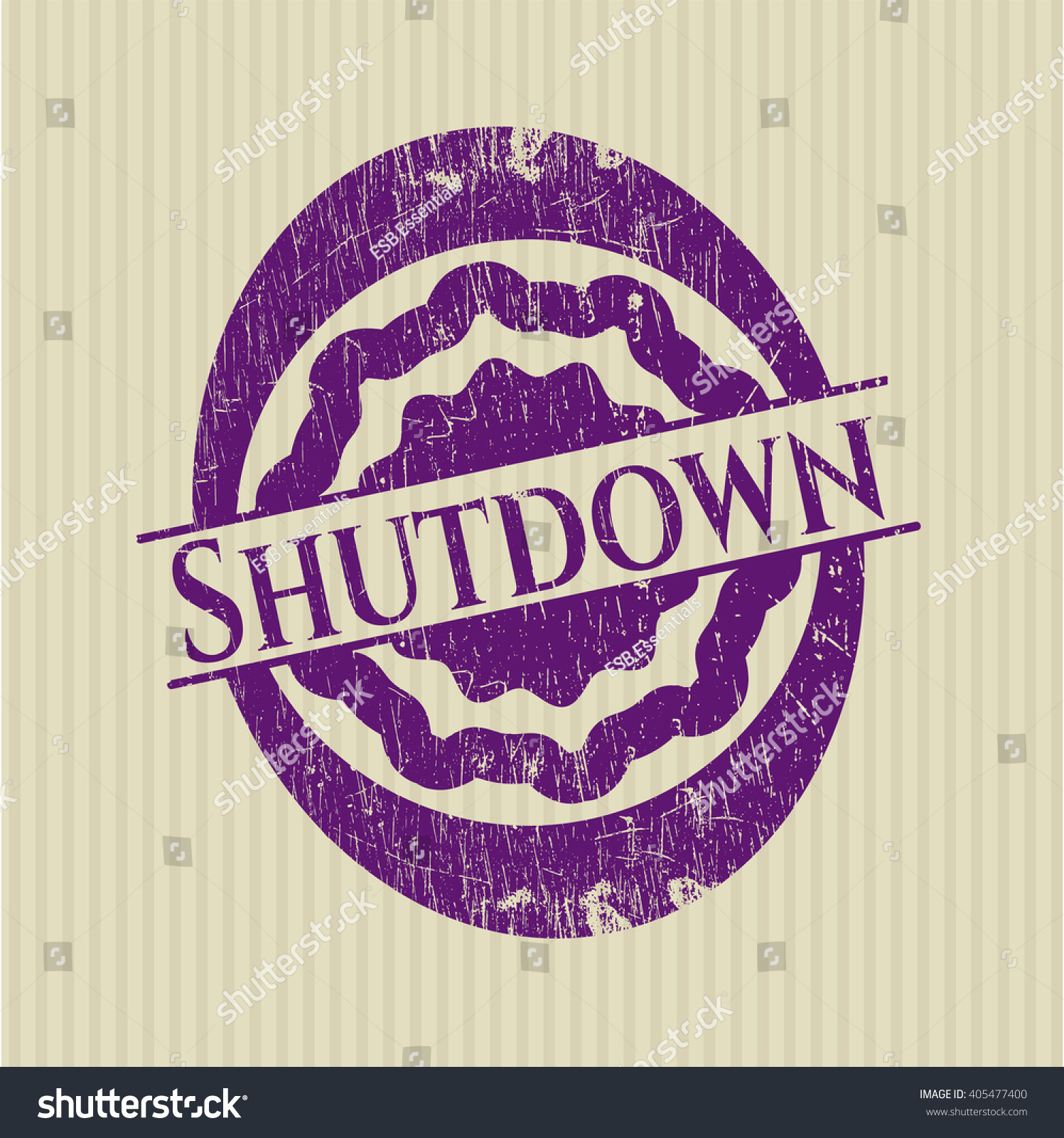 Shutdown Rubber Stamp Grunge Texture Stock Vector (Royalty Free) 405477400