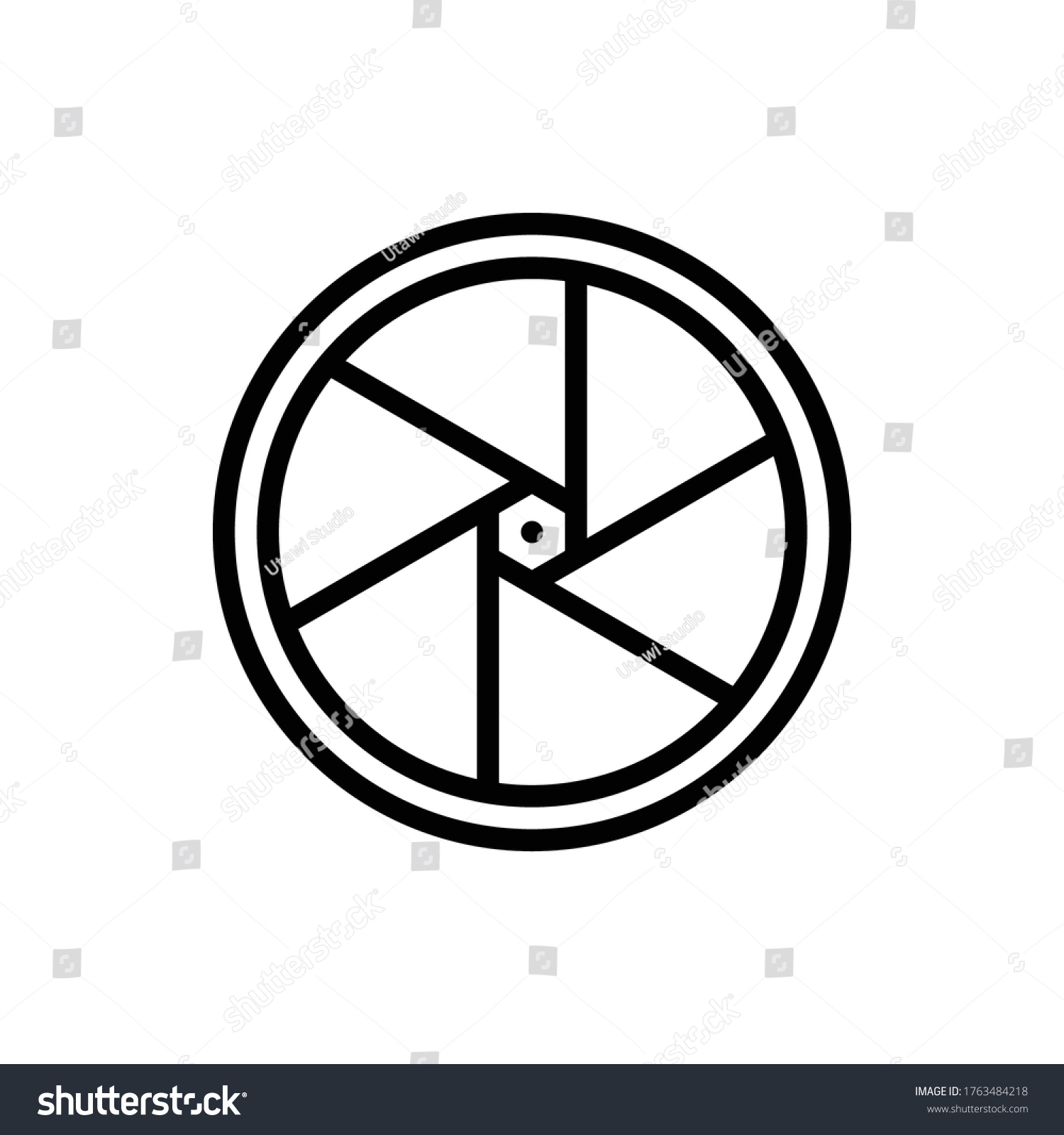 Shutter Aperture Lens Icon Vector Logo Stock Vector (Royalty Free ...