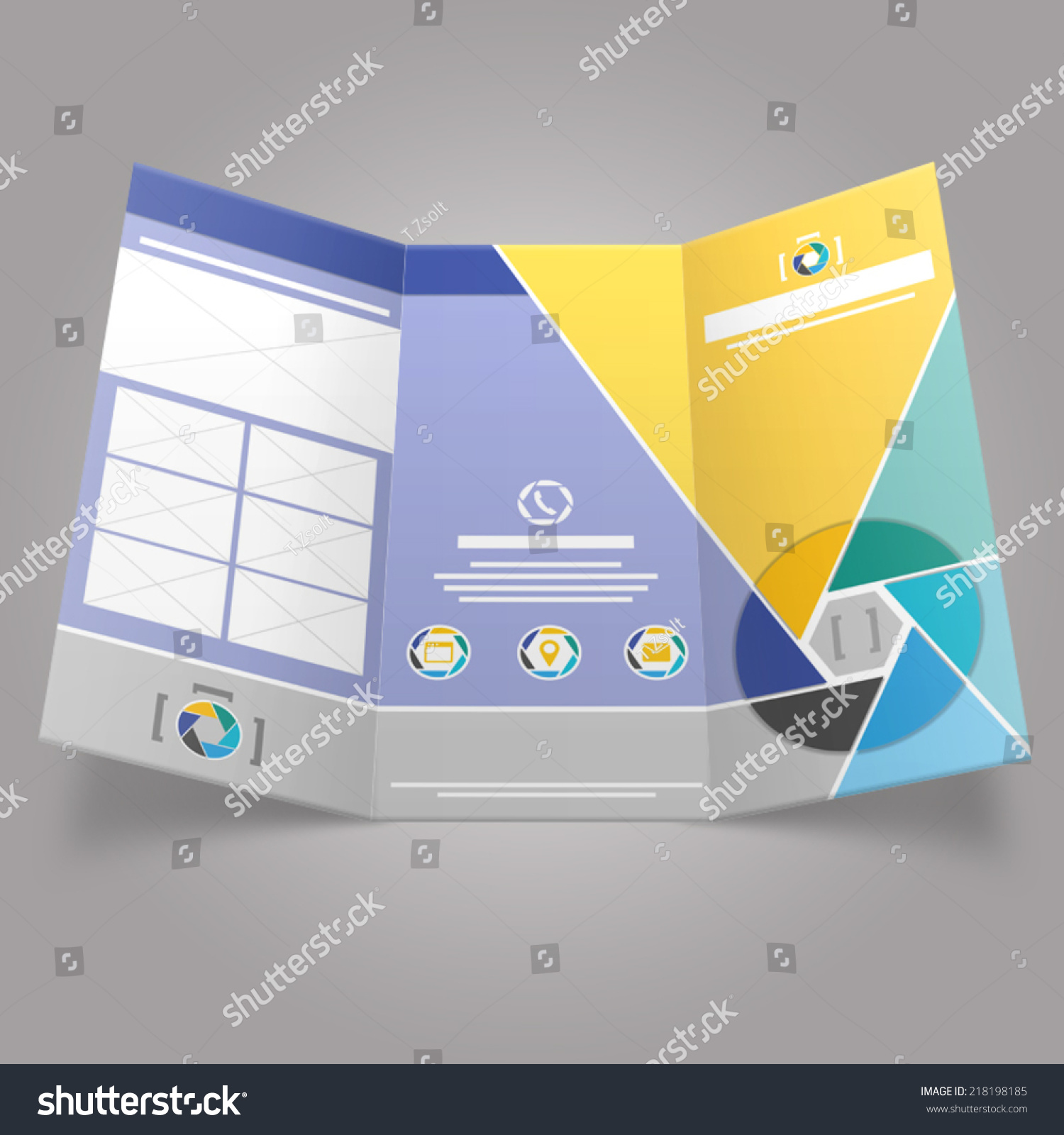 Shutter Trifold Brochure Template Stock Vector (Royalty Free) 218198185