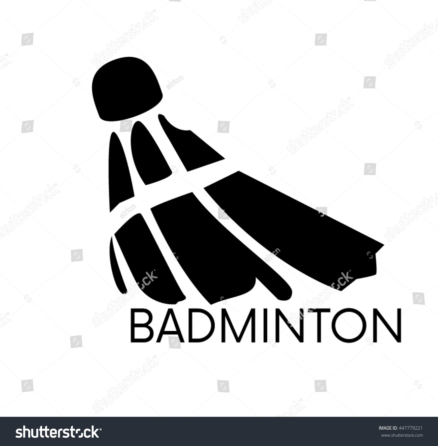 Shuttlecock Vector Isolated On White Background Stock Vector (Royalty ...