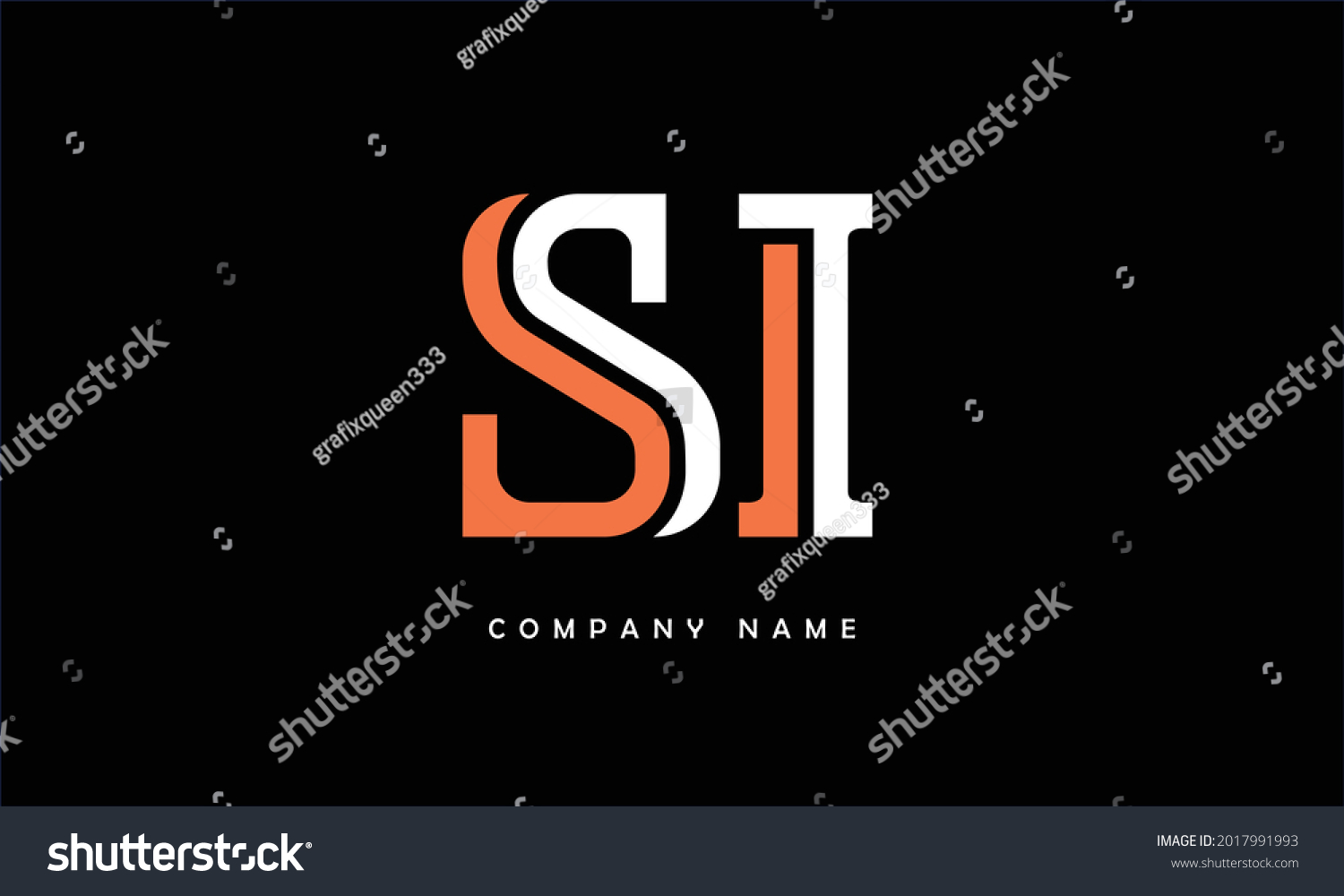 Si Alphabets Letters Logo Monogram Stock Vector (Royalty Free ...