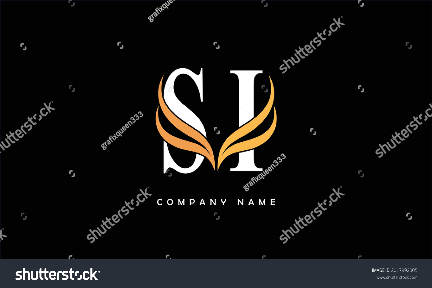 Si Alphabets Letters Logo Monogram Stock Vector (Royalty Free) 2017992005
