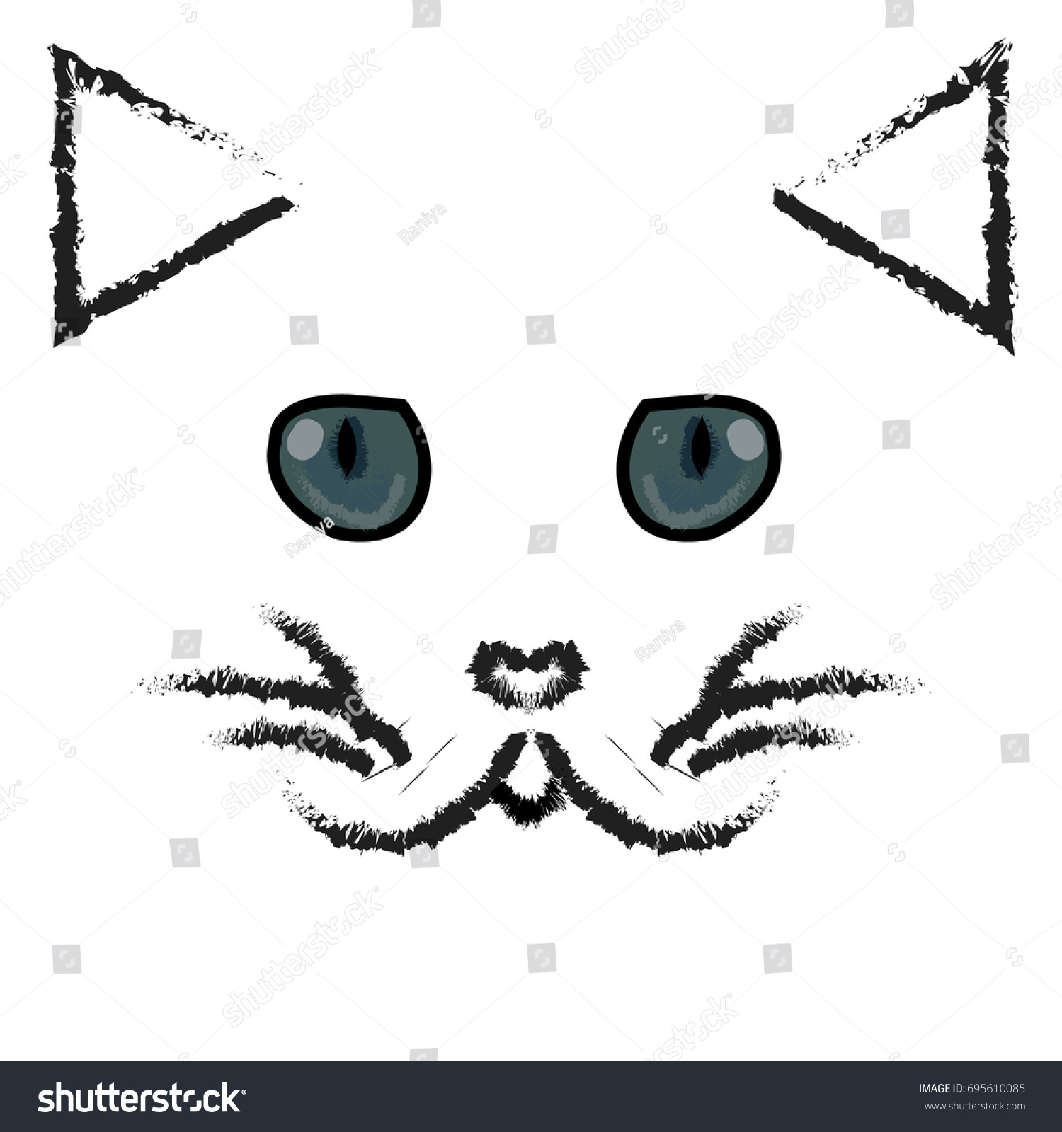 Siamese Cat Icon Logo Symbol Stock Vector (Royalty Free) 695610085 ...