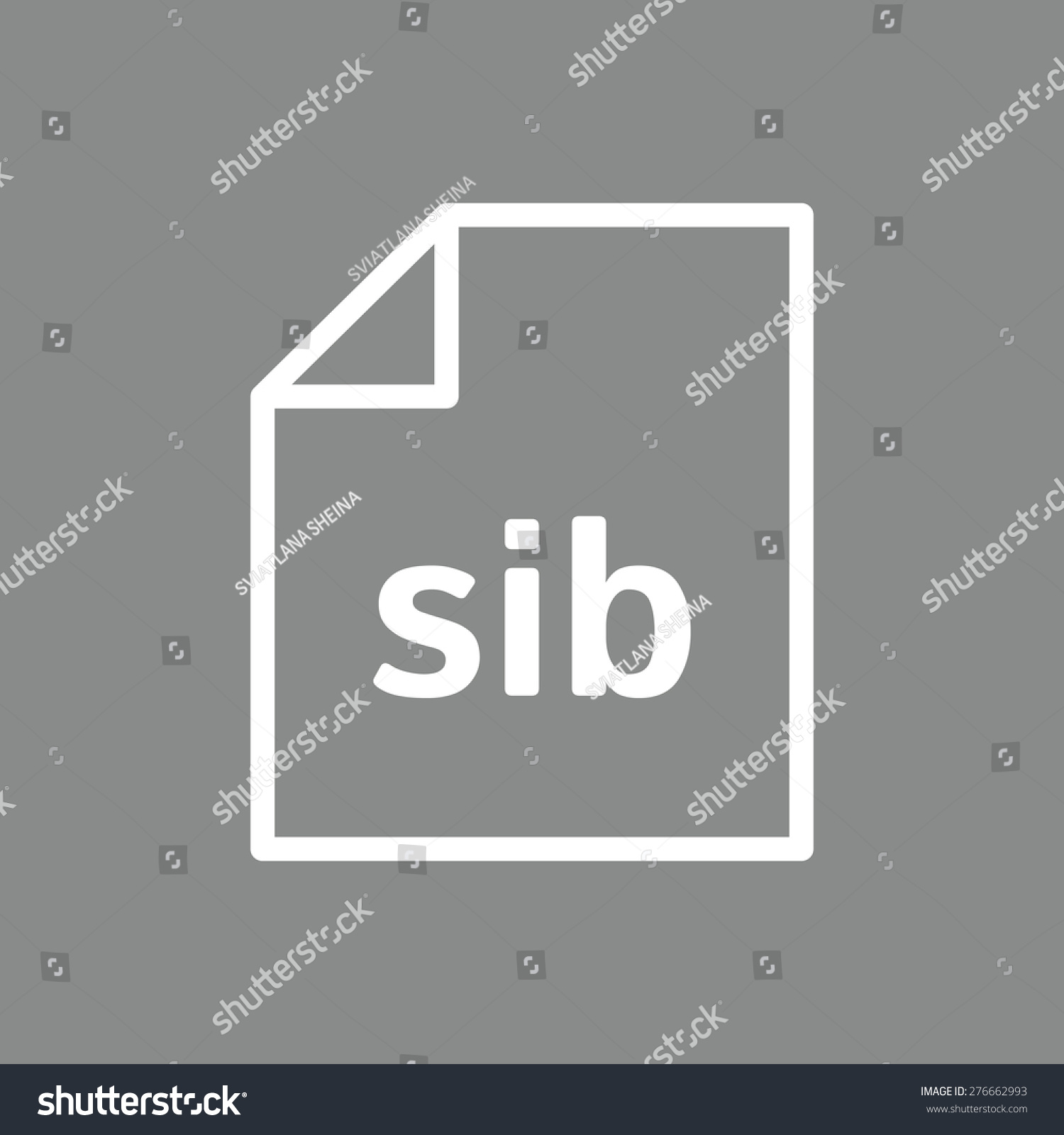Sib File Icon Audio File Format Stock Vector (Royalty Free) 276662993