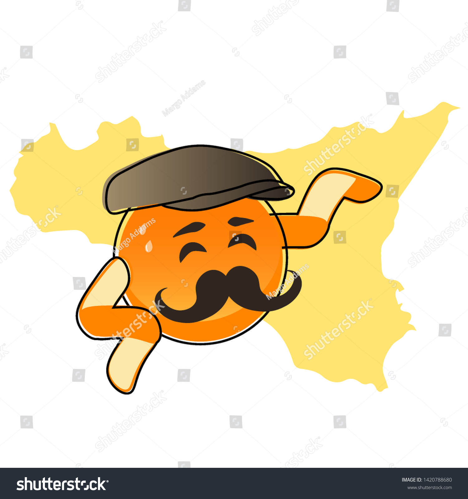 Sicilian Logo Vector Character Stock Vector (Royalty Free) 1420788680