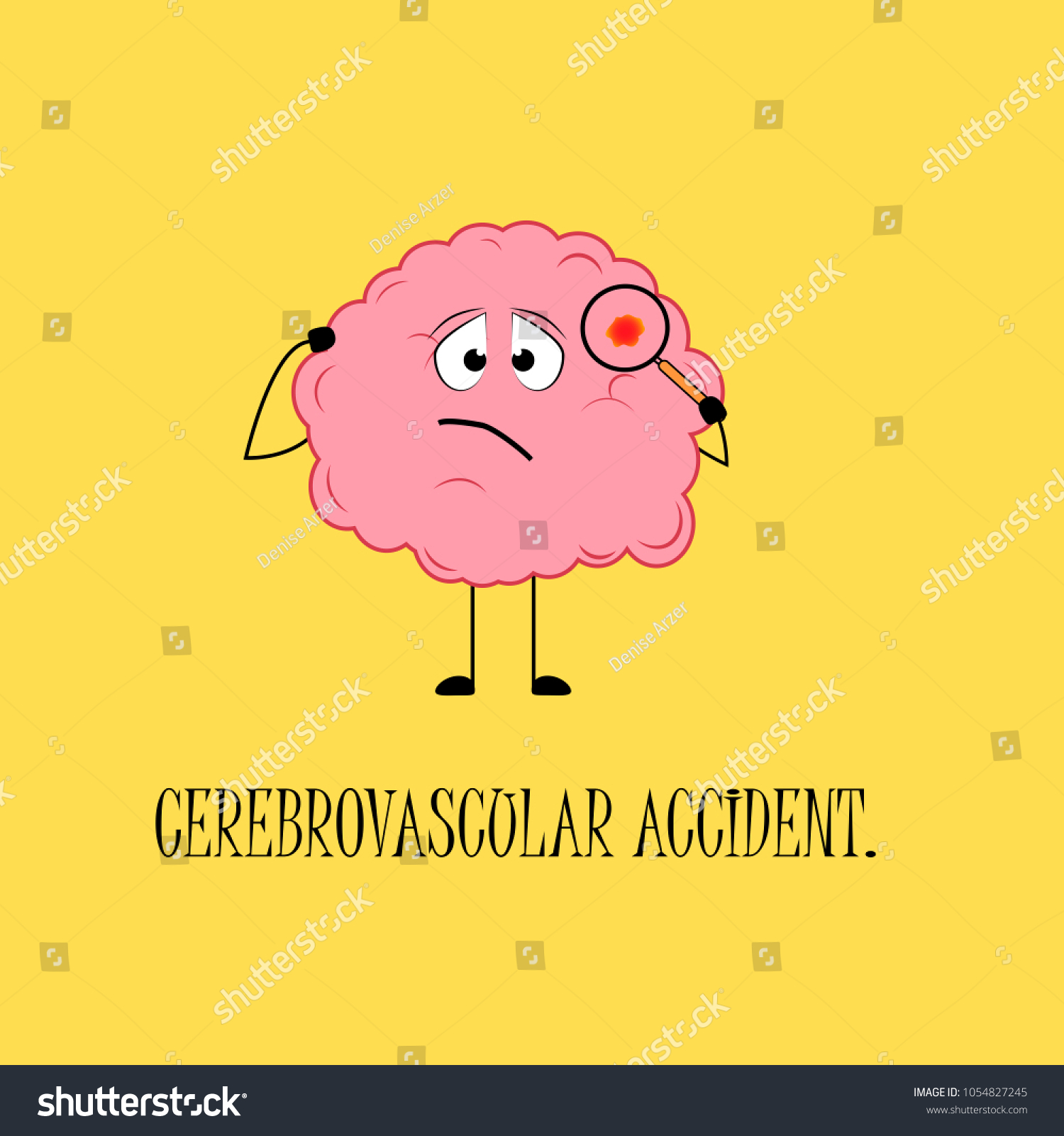 Sick Brain Stroke Vector Illustration Stock Vector (Royalty Free ...
