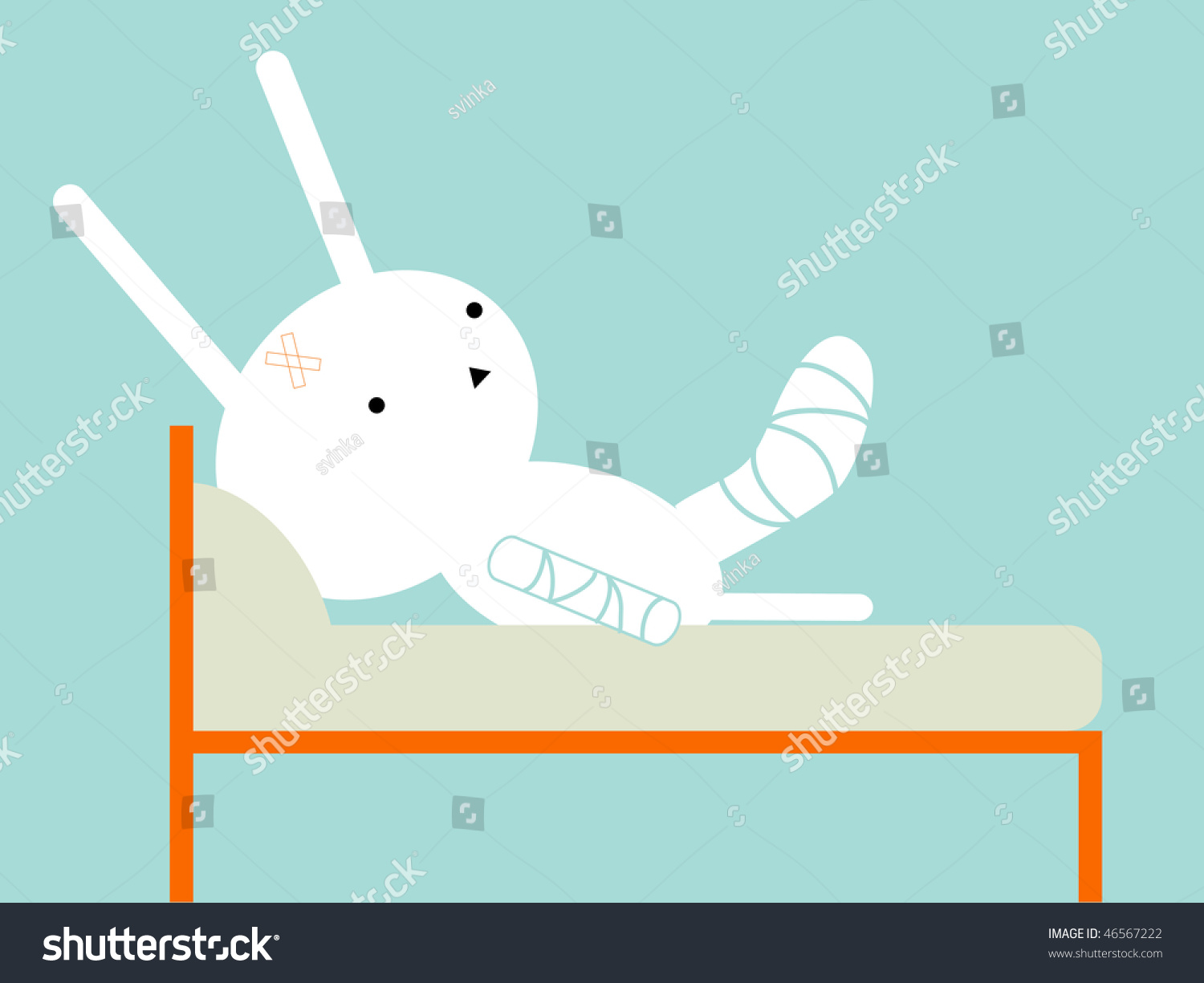 Sick Bunny Stock Vector (Royalty Free) 46567222 | Shutterstock