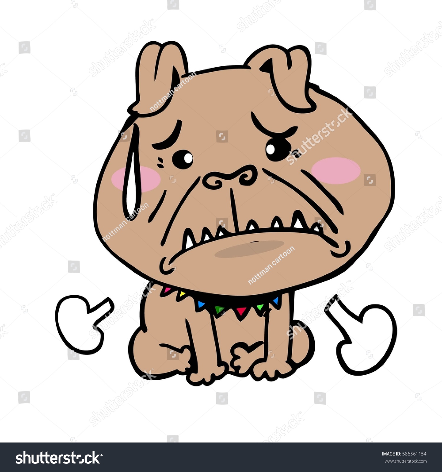 Sick Dog Stock Vector (Royalty Free) 586561154