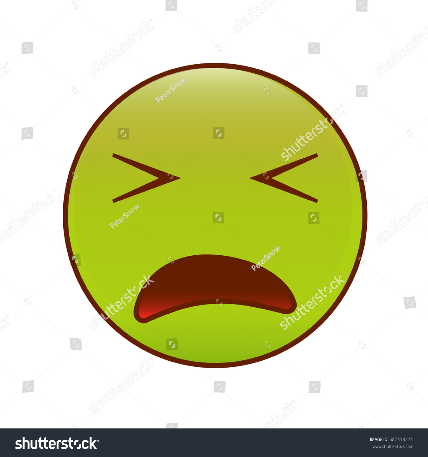 Sick Emoticon Vector Smiley Stock Vector (Royalty Free) 587413274