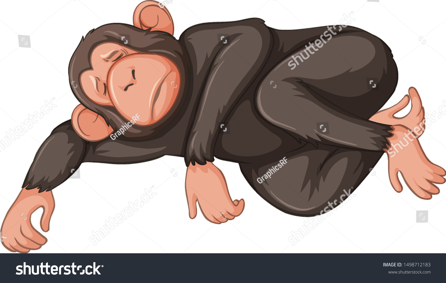 Sick Monkey On White Background Illustration Stock Vector (Royalty Free ...
