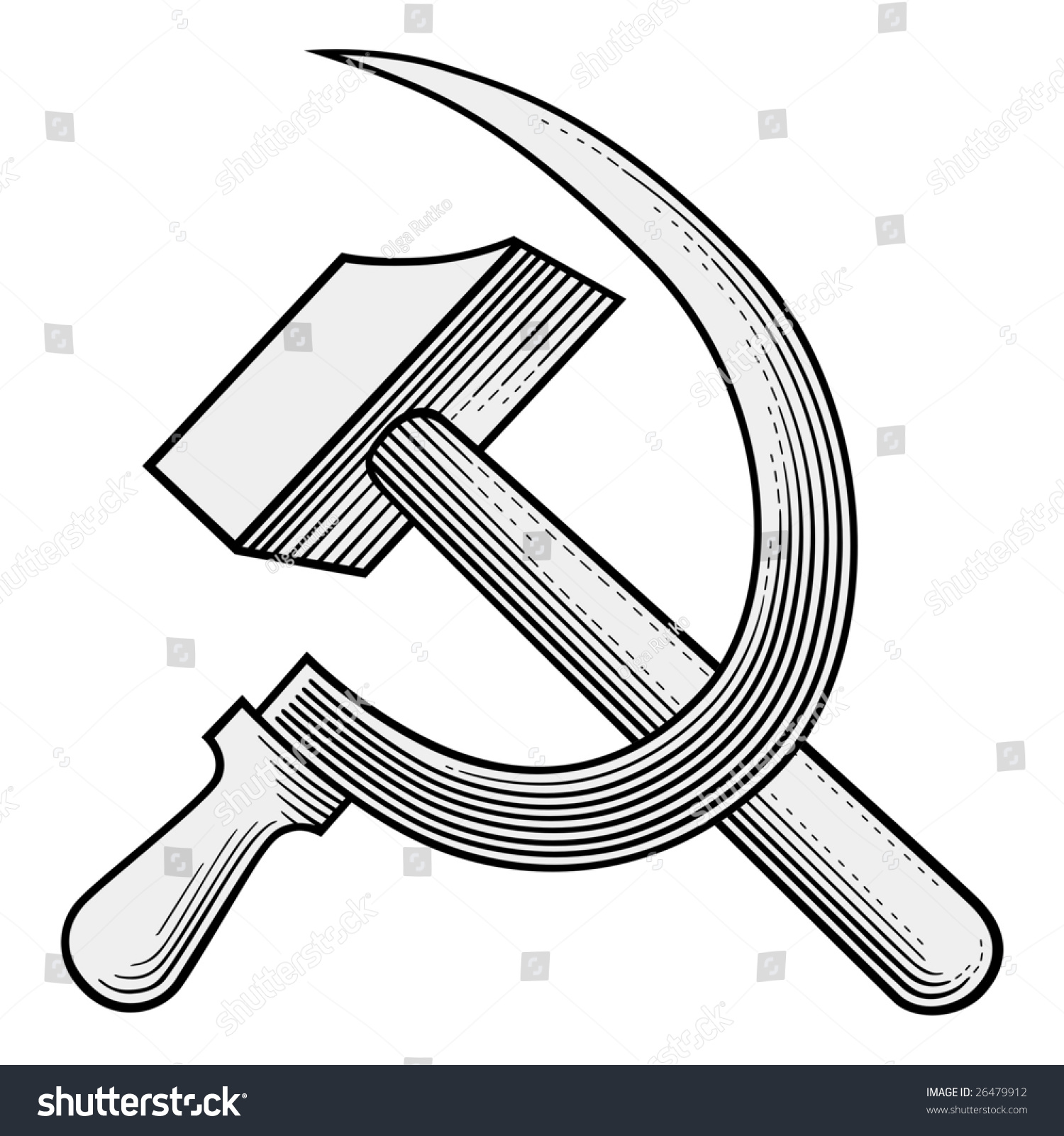 Sickle Hammer Vector Stock Vector (Royalty Free) 26479912