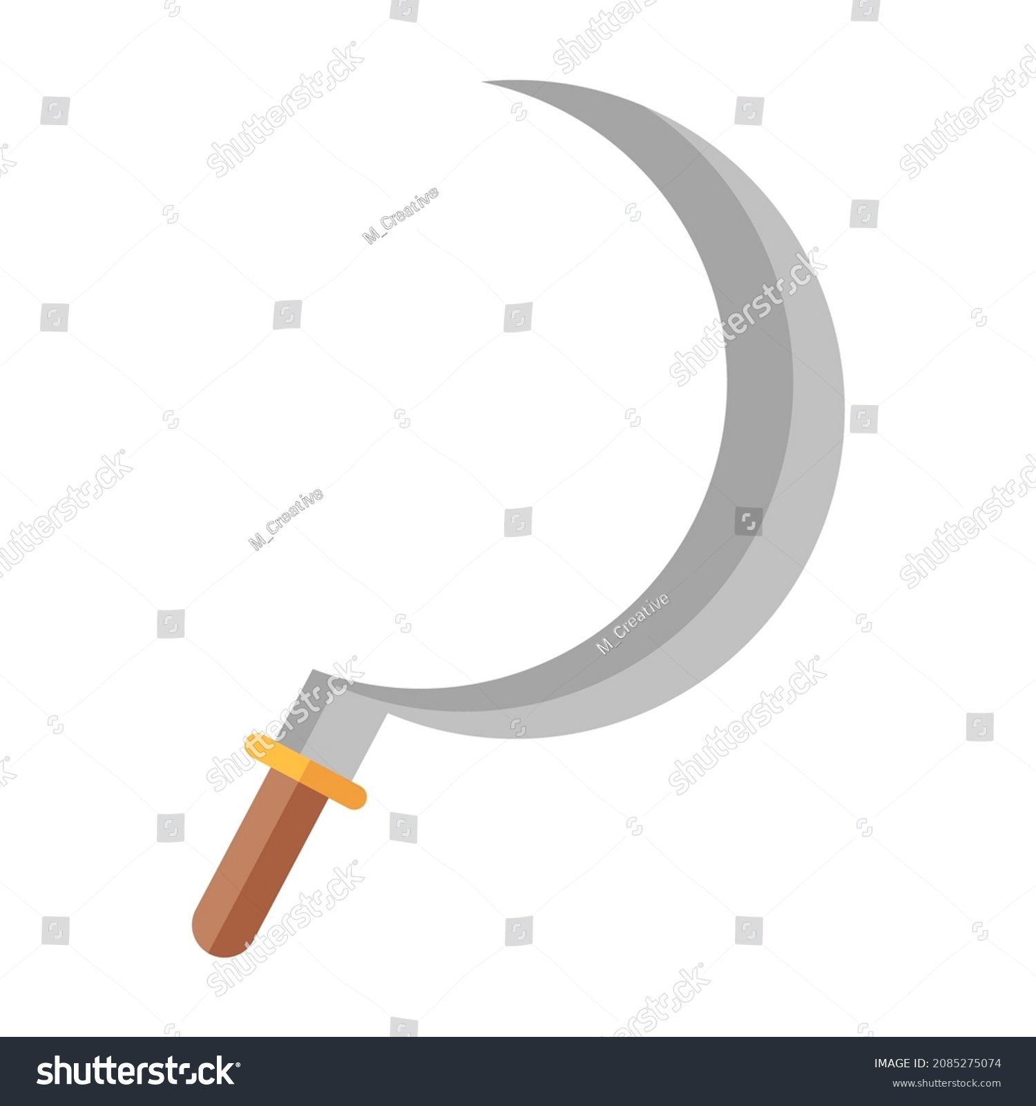 Sickle Flat Clipart Vector Illustration Stock Vector (Royalty Free ...