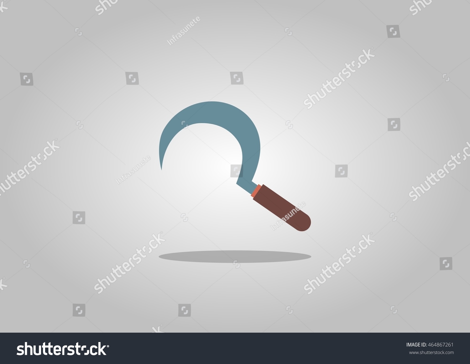 Sickle Vector Vintage Type Style Stock Vector (Royalty Free) 464867261 ...