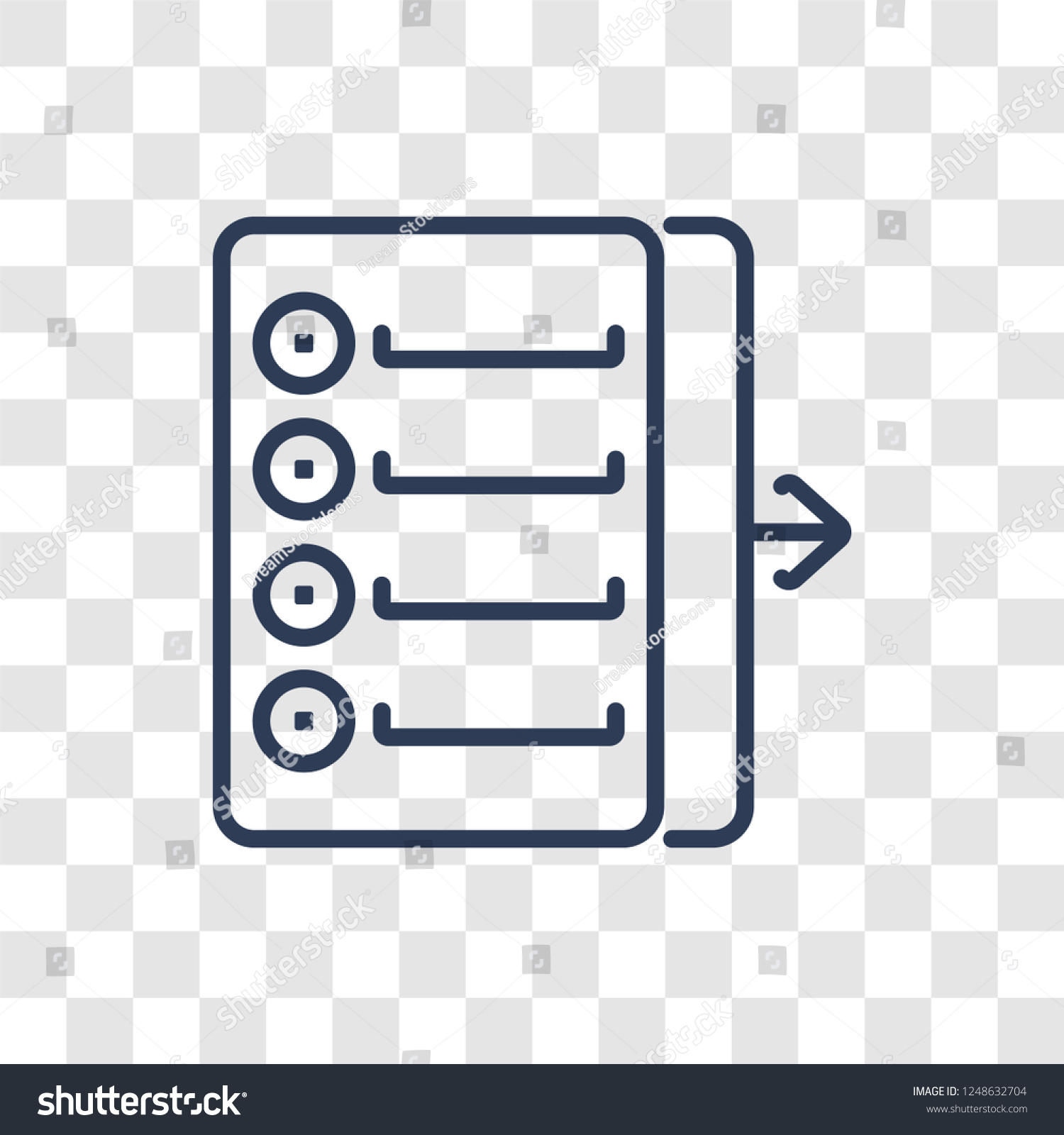 Side Menu Icon Trendy Linear Side Stock Vector (Royalty Free ...