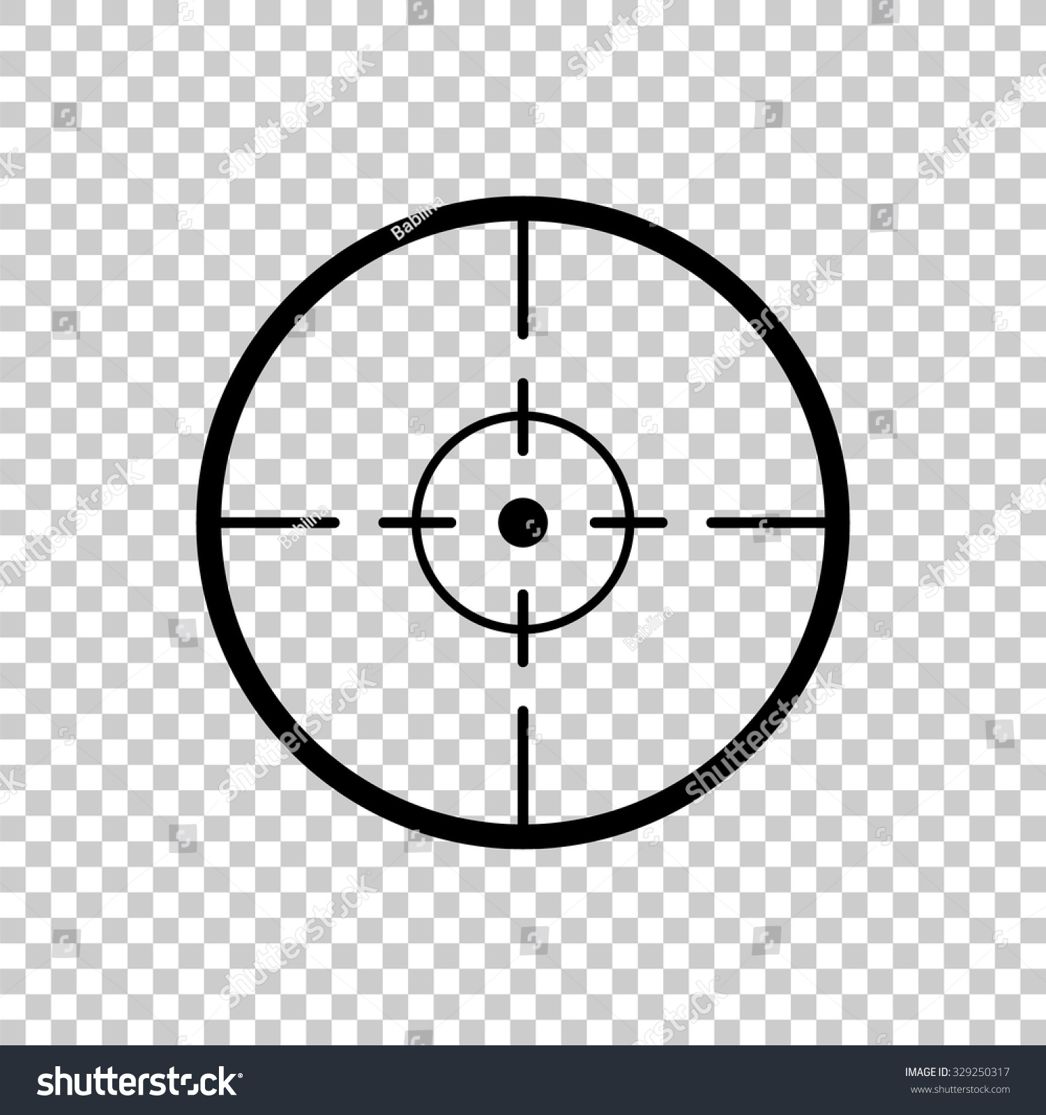 Sight Vector Icon Black Illustration Stock Vector (Royalty Free ...