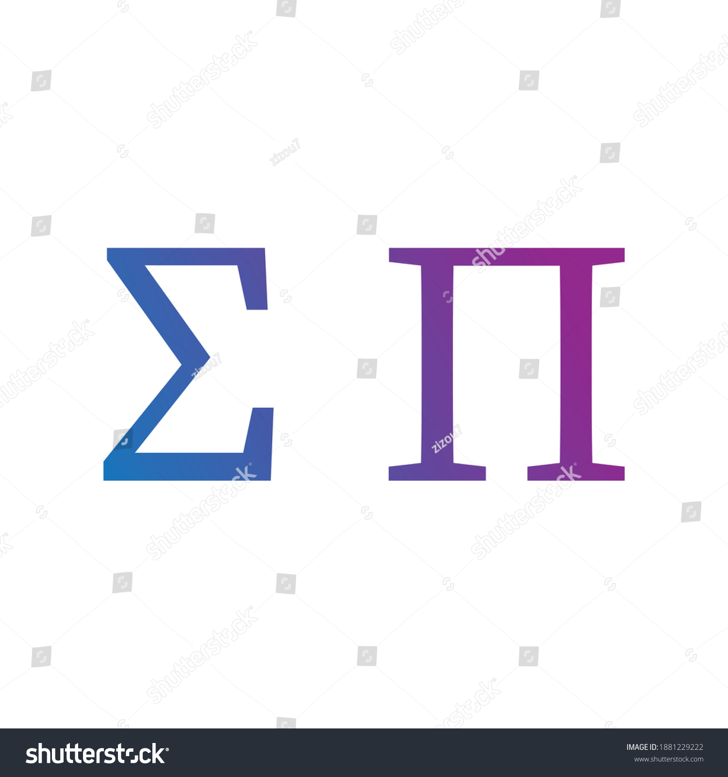 Sigma Pi Notation Summation Product Notation Stock Vector (Royalty Free ...