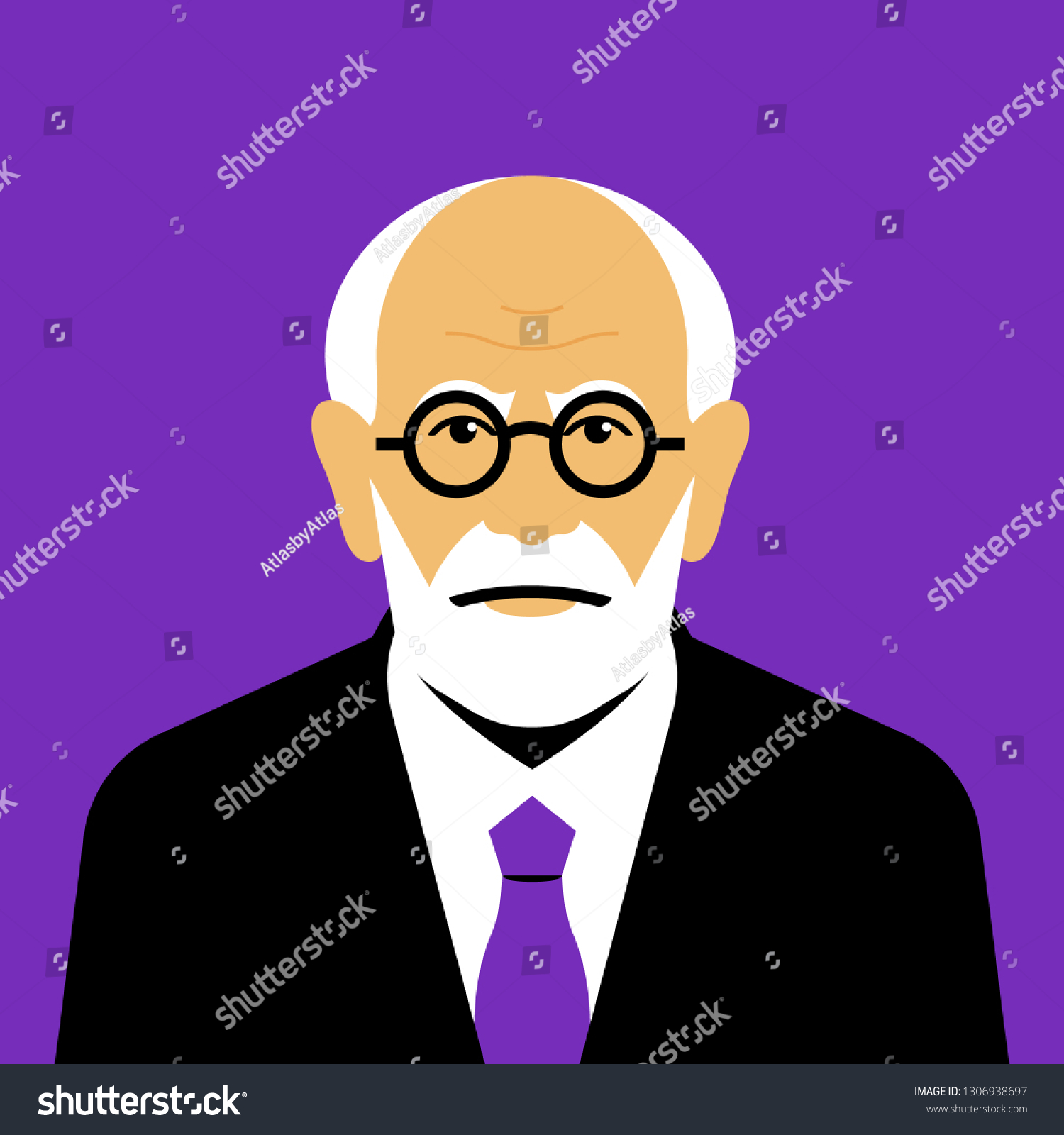 Sigmund Freud Editorial Vector Portrait Stock Vector (Royalty Free ...