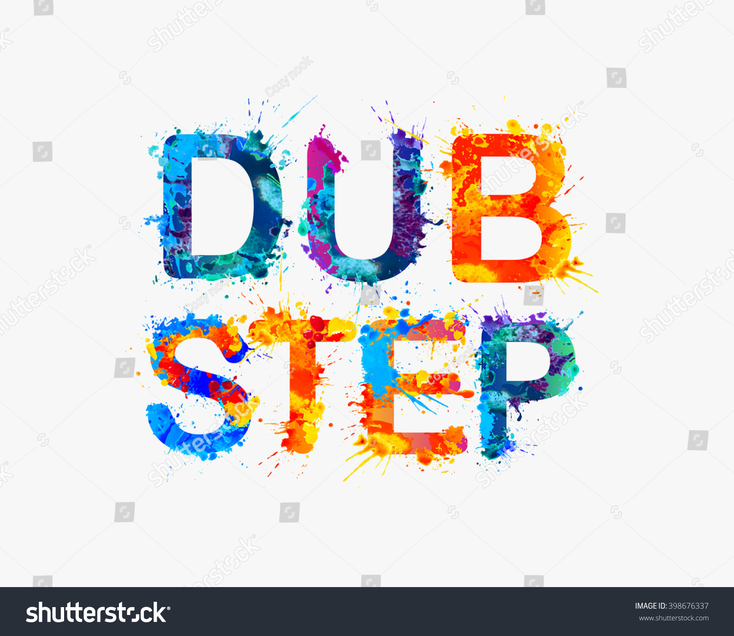 Sign Dub Step Splash Paint Stock Vector (Royalty Free) 398676337