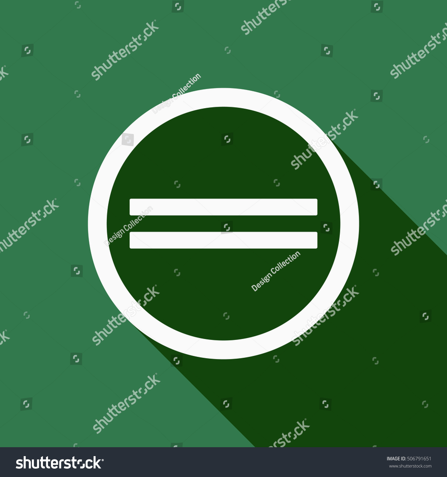 Sign Equally Icon Stock Vector (Royalty Free) 506791651