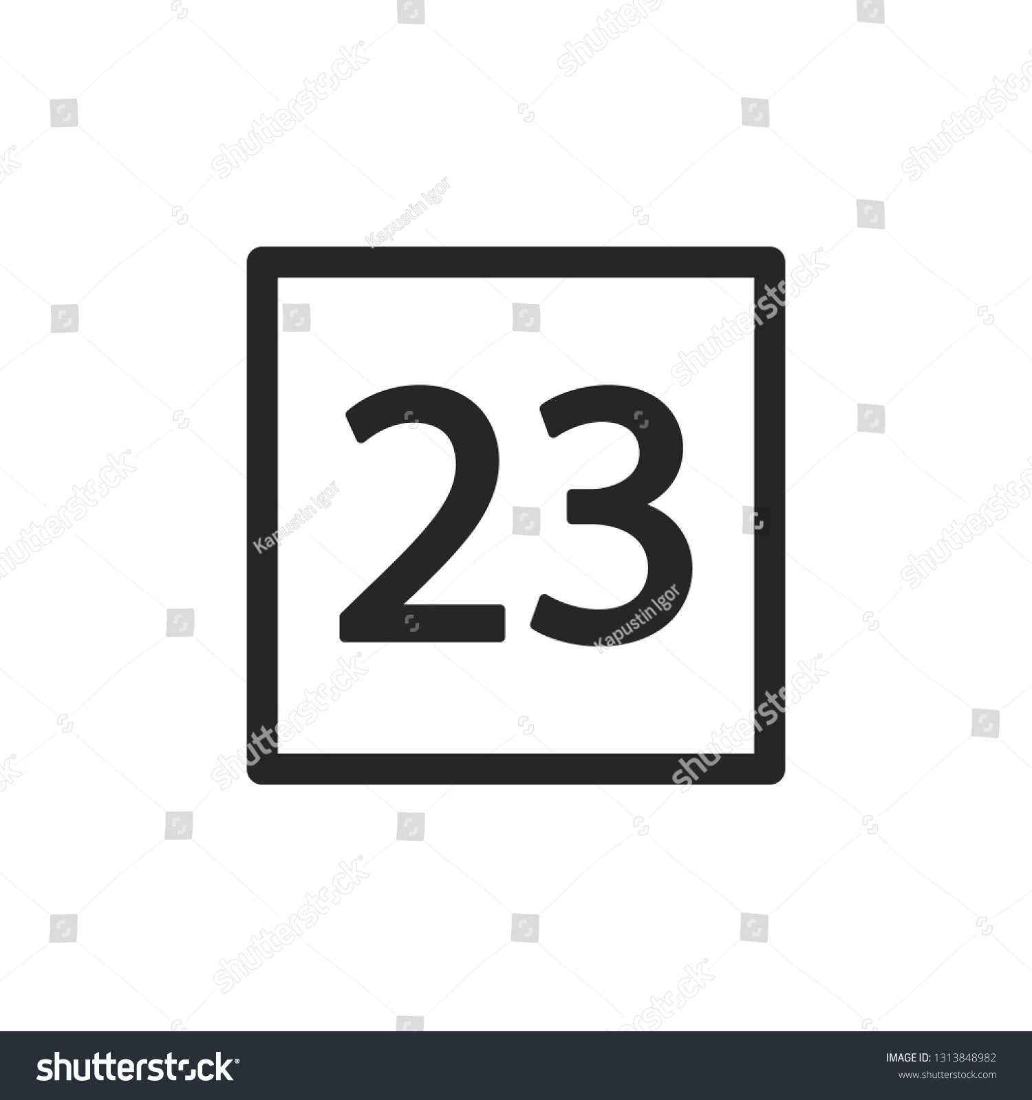 Sign 23 Box Vector Icon Stock Vector (Royalty Free) 1313848982 ...