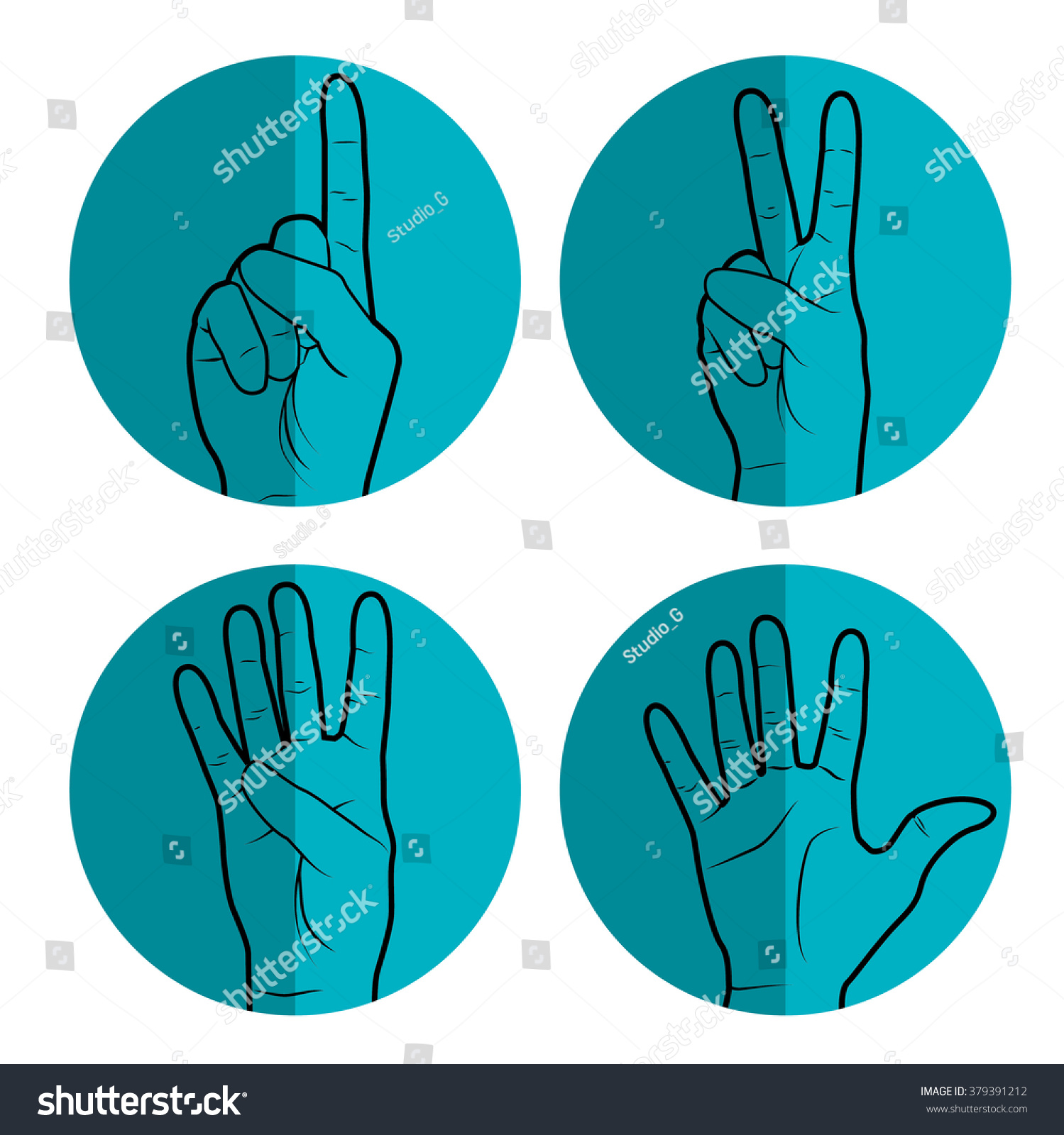 Sign Language Design Stock Vector (Royalty Free) 379391212 | Shutterstock