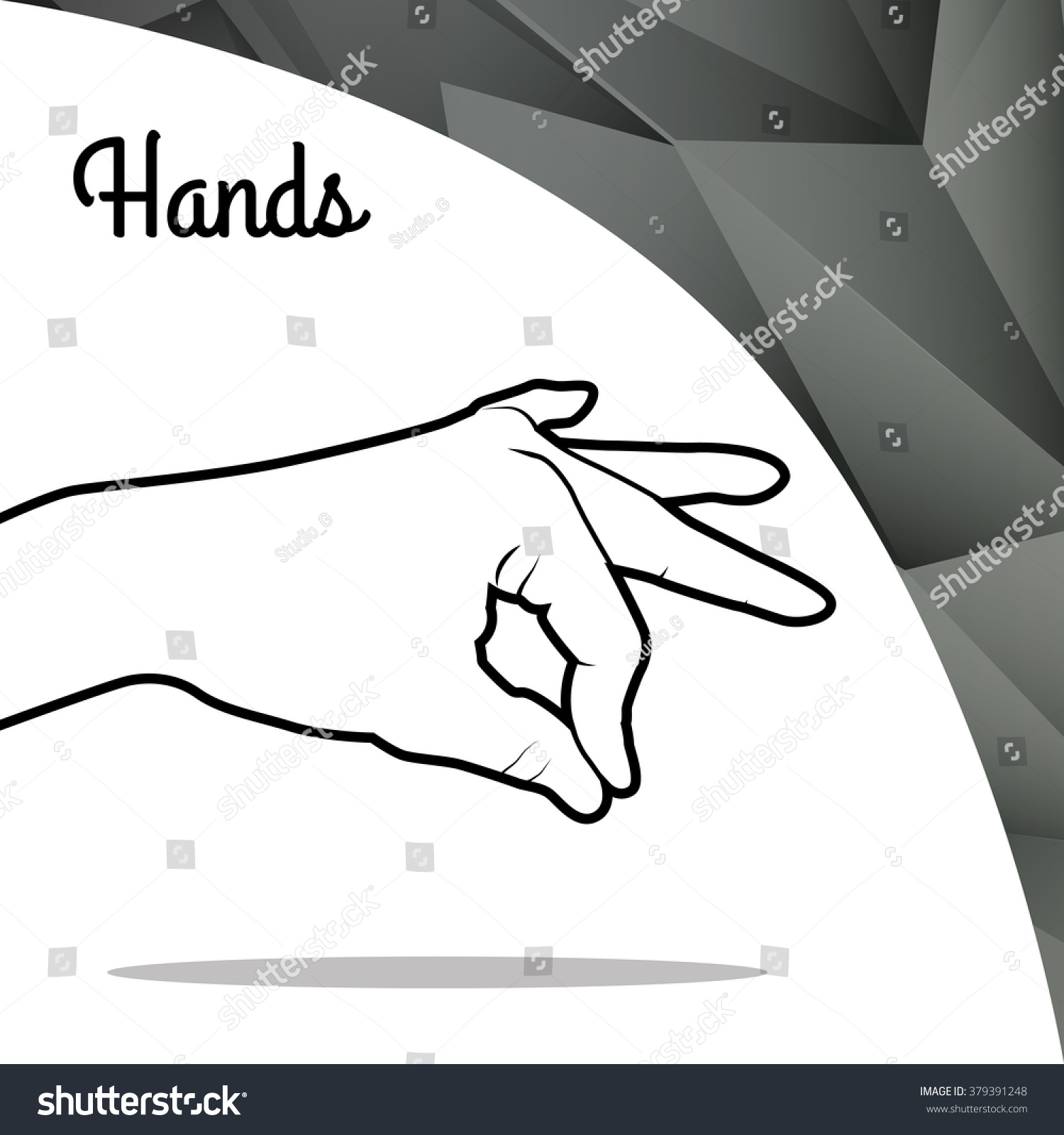 Sign Language Design Stock Vector (Royalty Free) 379391248