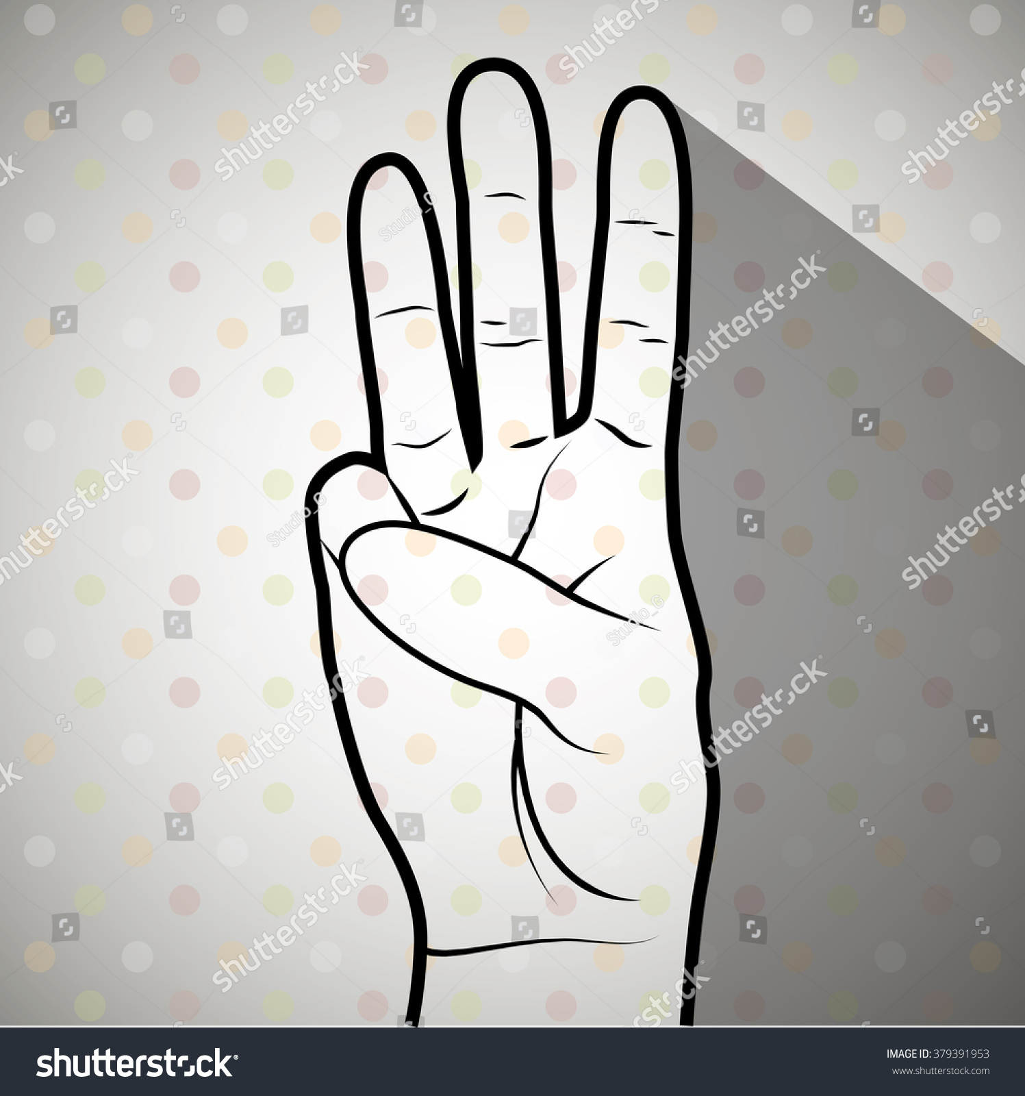 Sign Language Design Stock Vector (Royalty Free) 379391953
