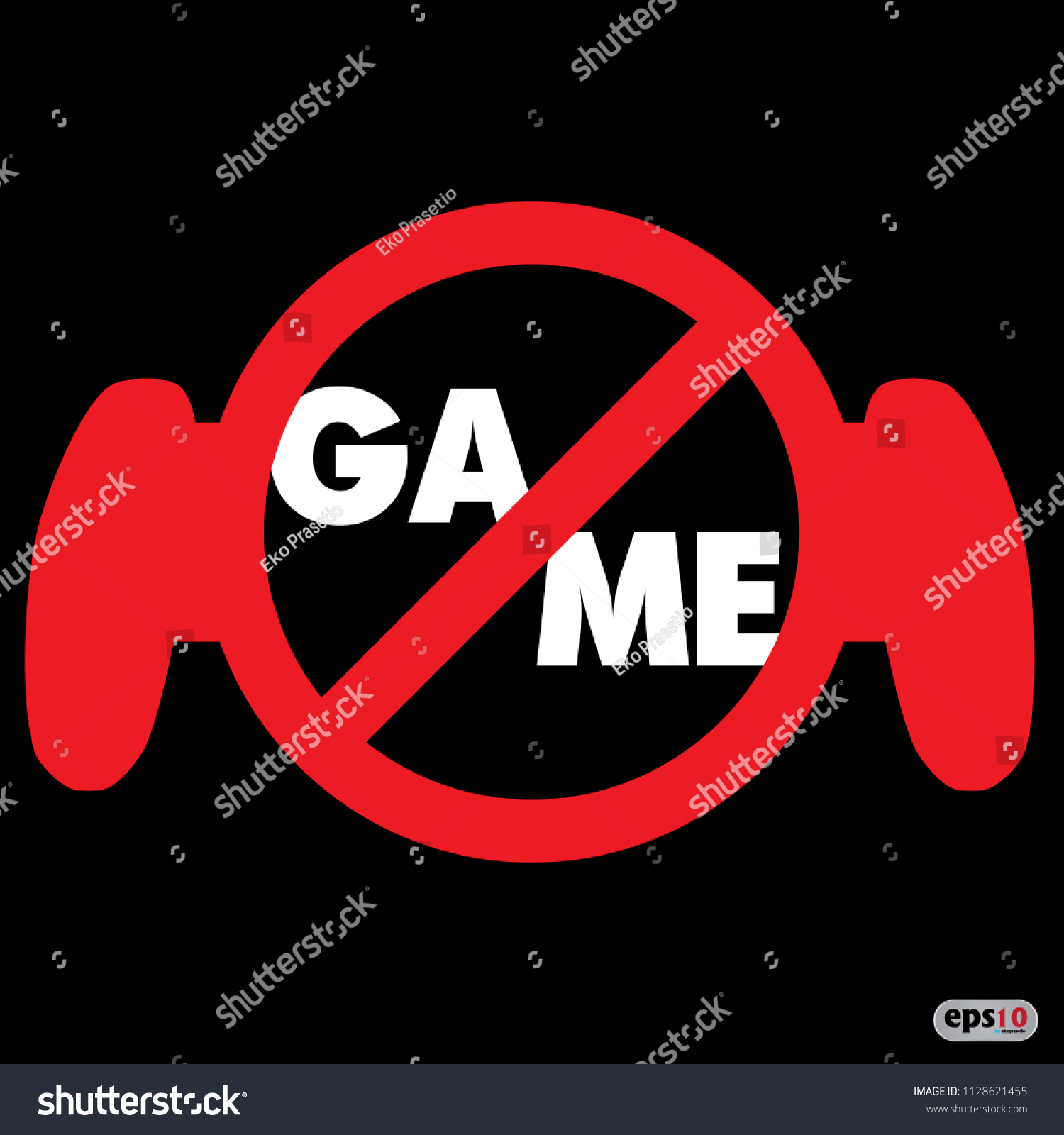 Sign No Game Allowed Stock Vector (Royalty Free) 1128621455 | Shutterstock