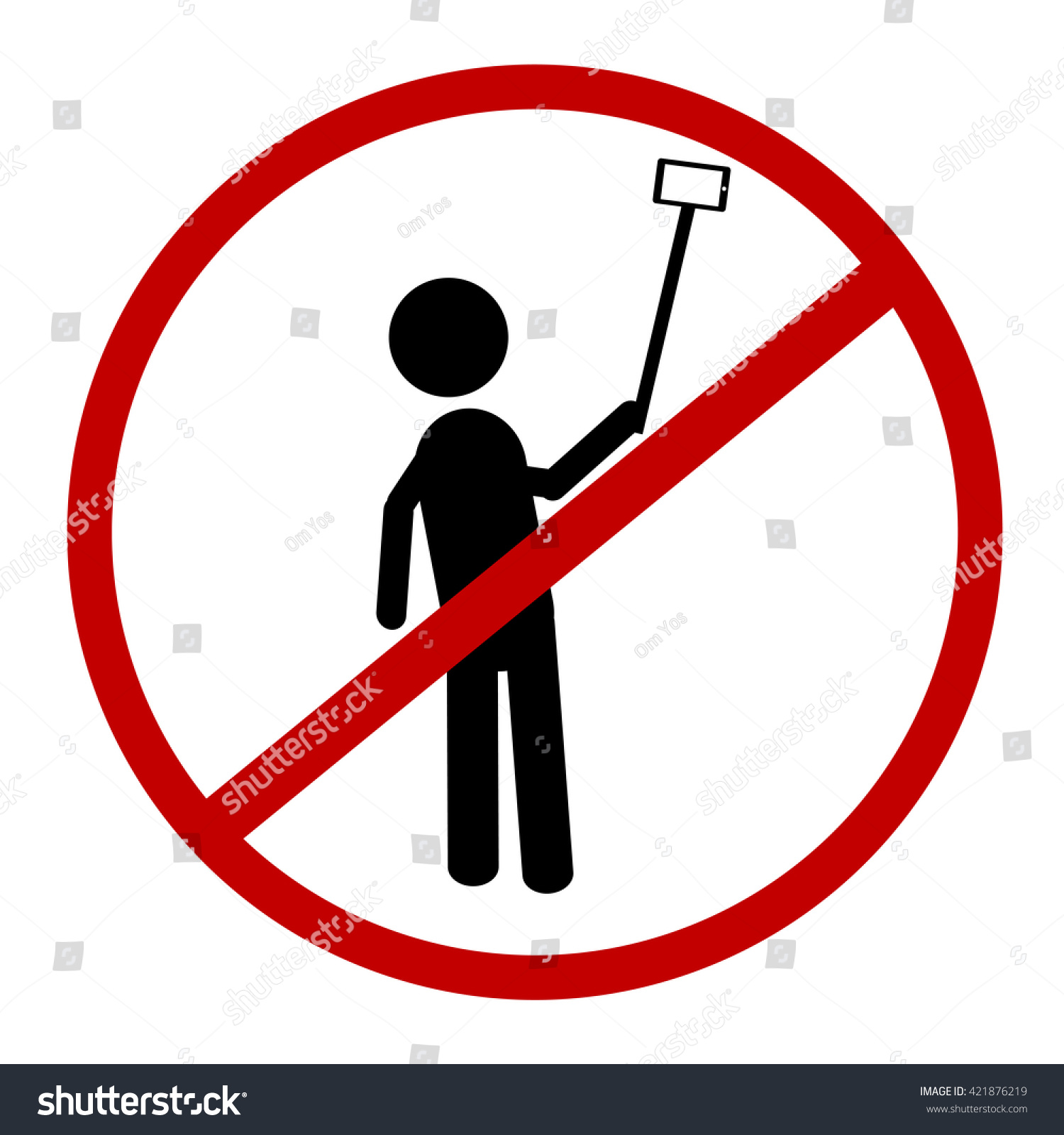 Sign No Selfie Stock Vector 421876219 - Shutterstock