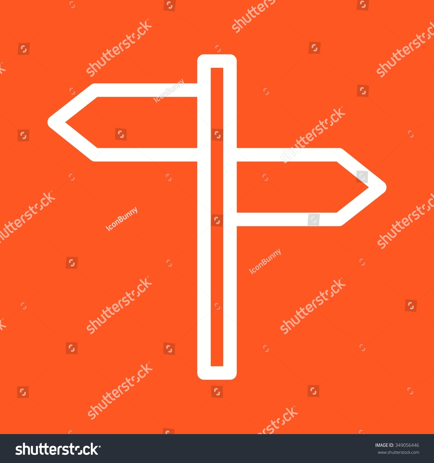 Sign Post Direction Icon Vector Image Stock Vector (Royalty Free ...
