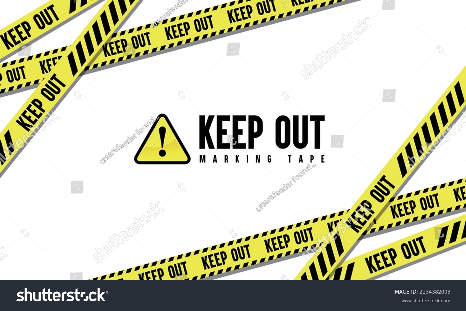Sign Tape Caution Keep Out Warning Stock Vector (Royalty Free ...