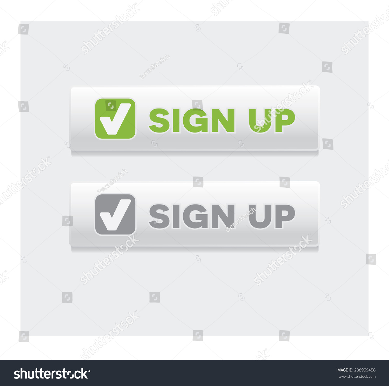 Sign Vector Buttons Stock Vector (Royalty Free) 288959456