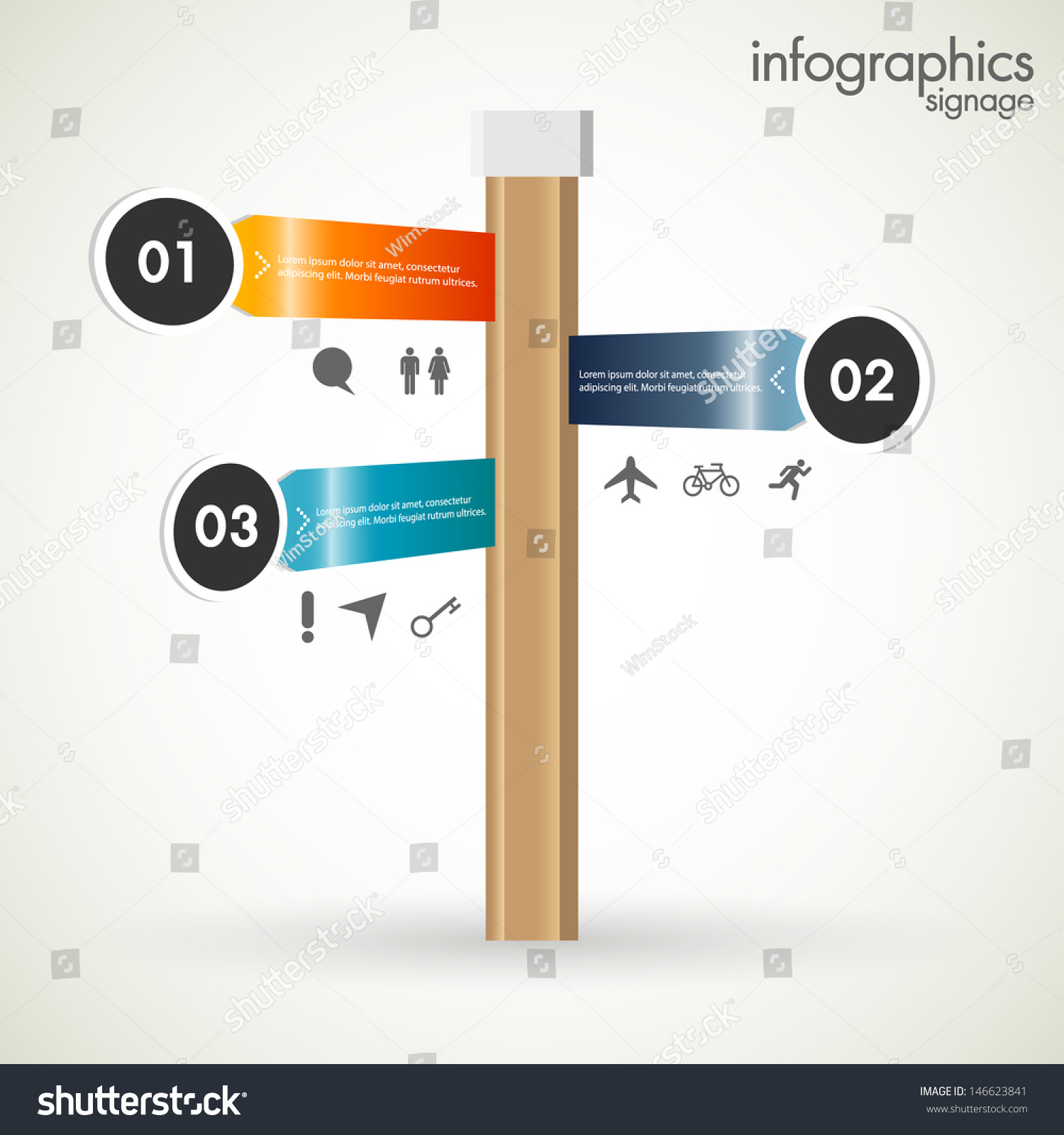 Signage Infographics Template Vector Stock Vector (Royalty Free ...
