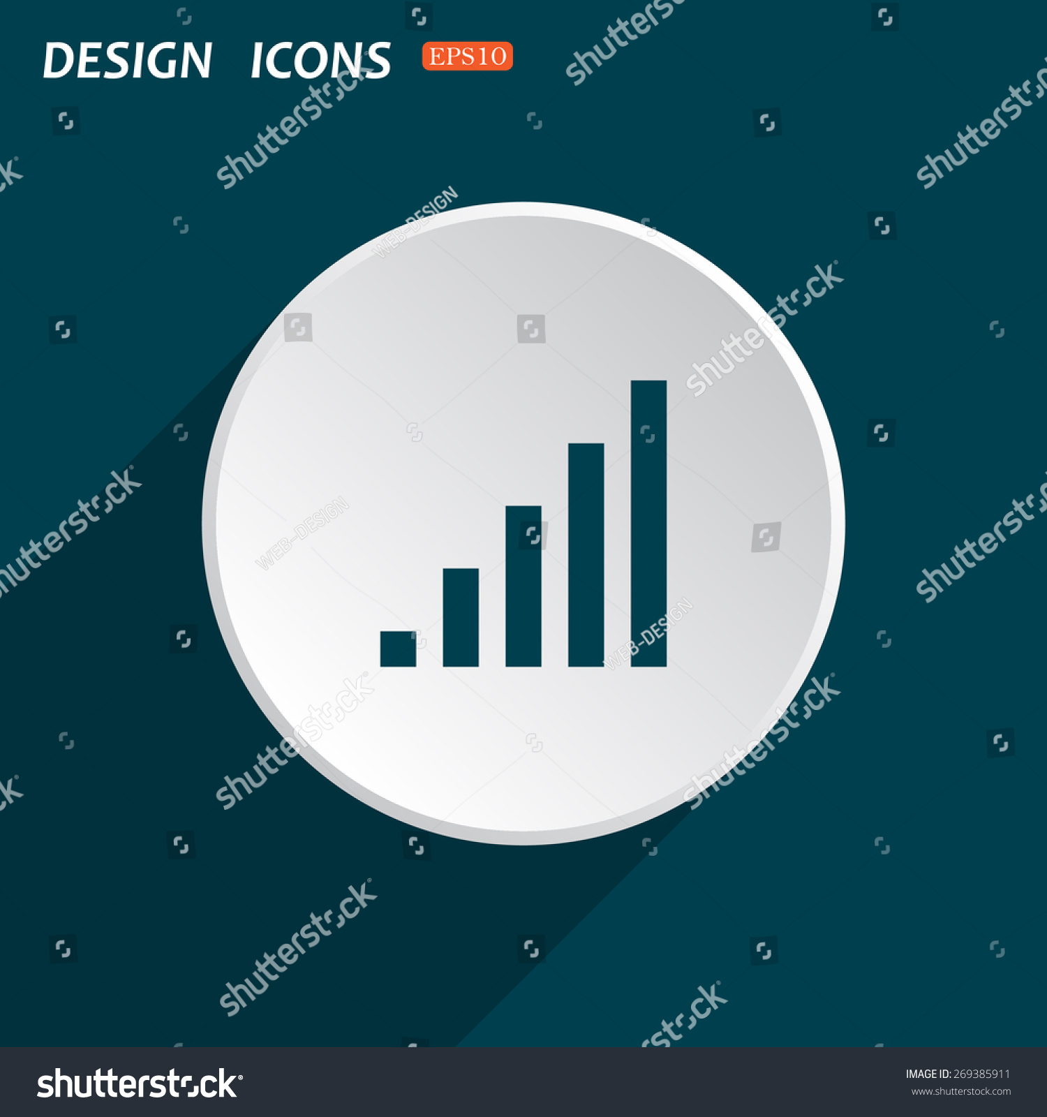 Signal Strength Indicator Icon Vector Design Stock Vector (Royalty Free ...