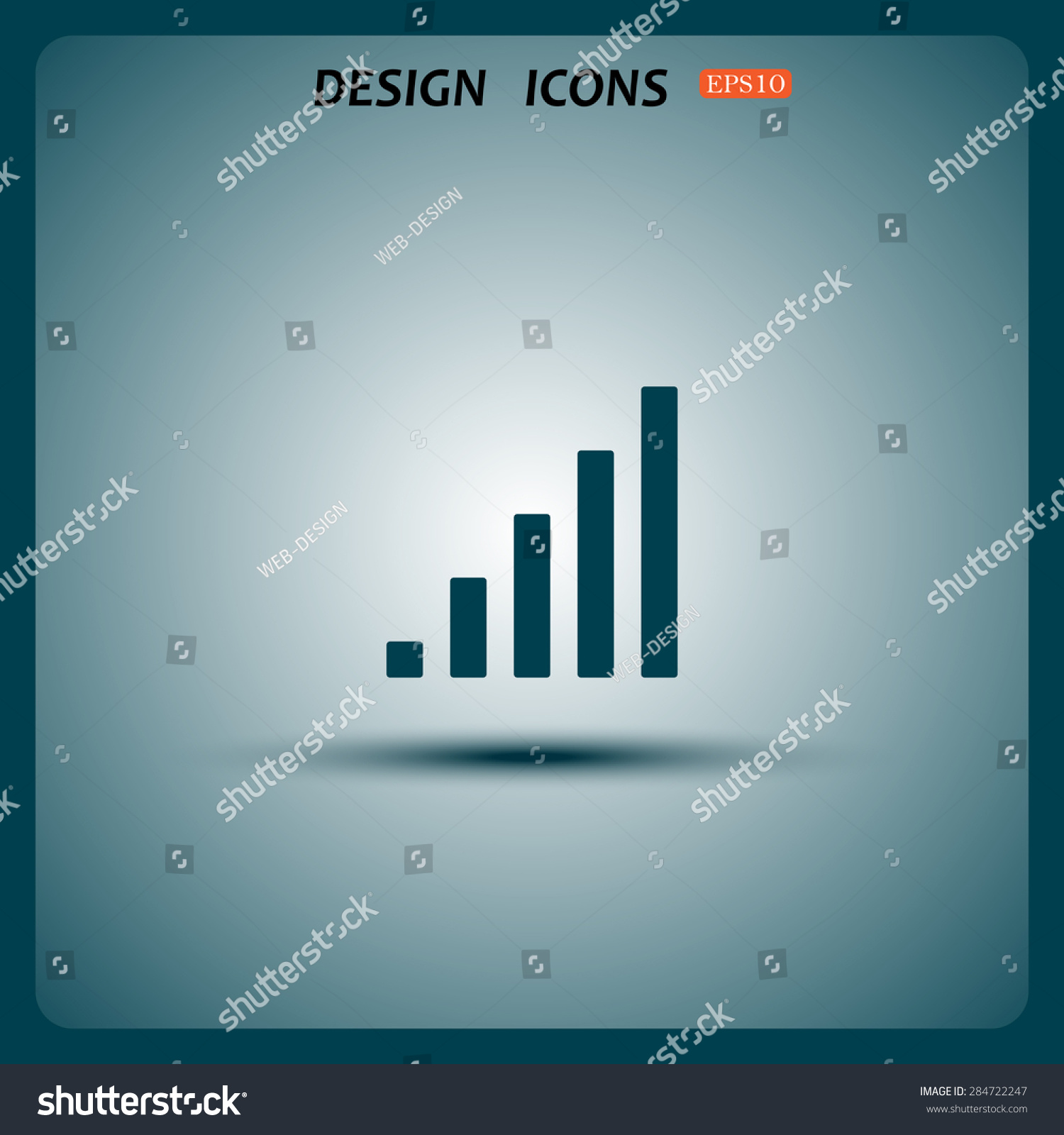 Signal Strength Indicator Icon Vector Design Stock Vector (Royalty Free ...