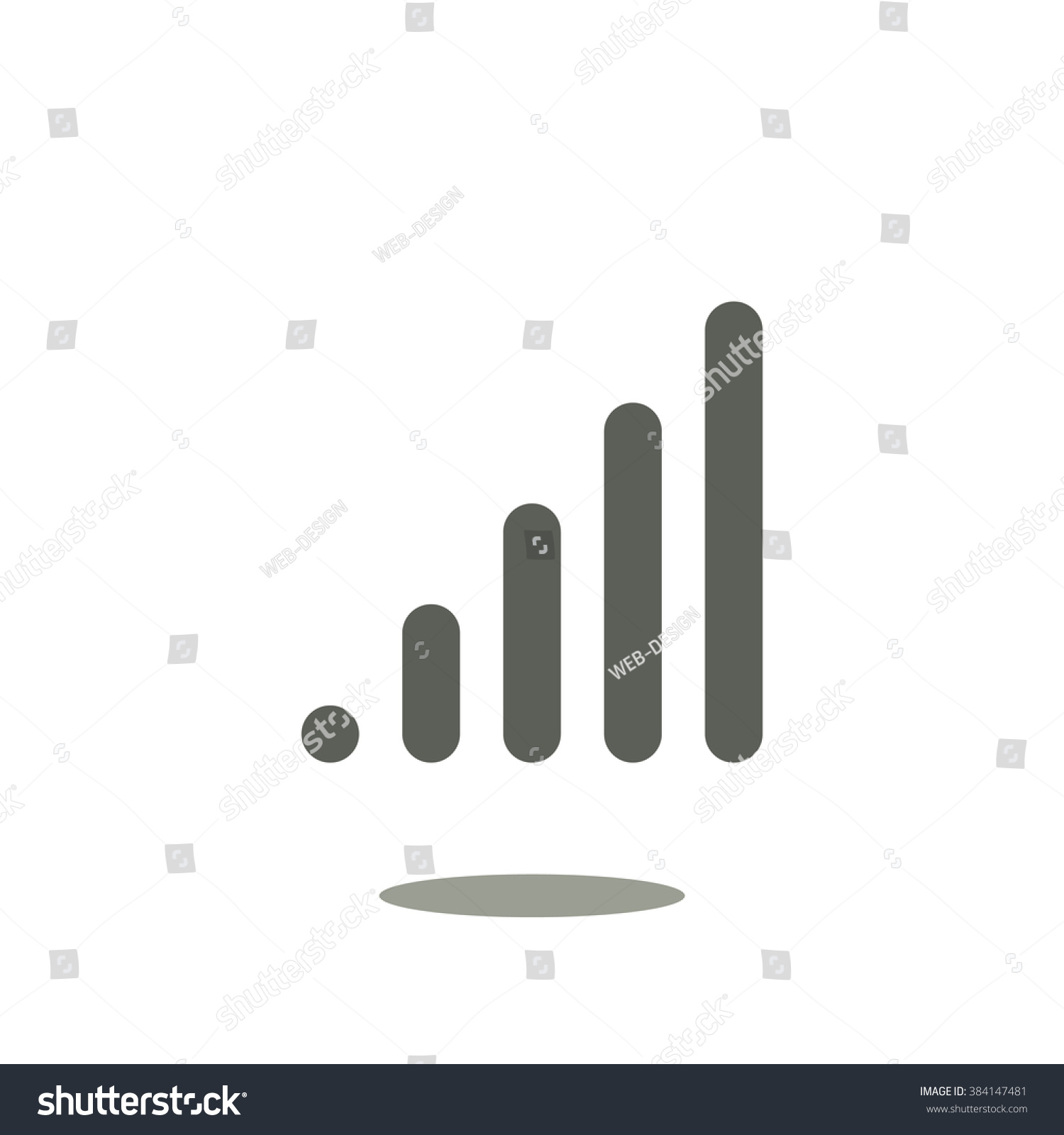 Signal Strength Indicator Icon Vector Design Stock Vector (Royalty Free ...