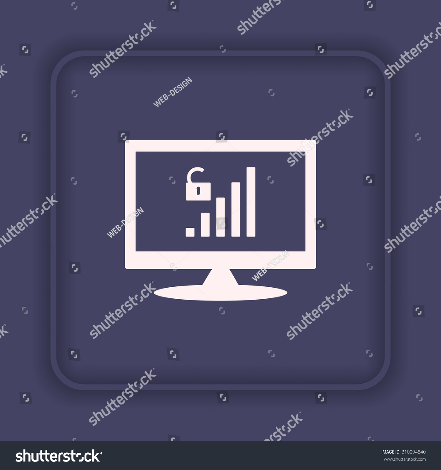 Signal Strength Indicator Open Access Icon Stock Vector (Royalty Free ...