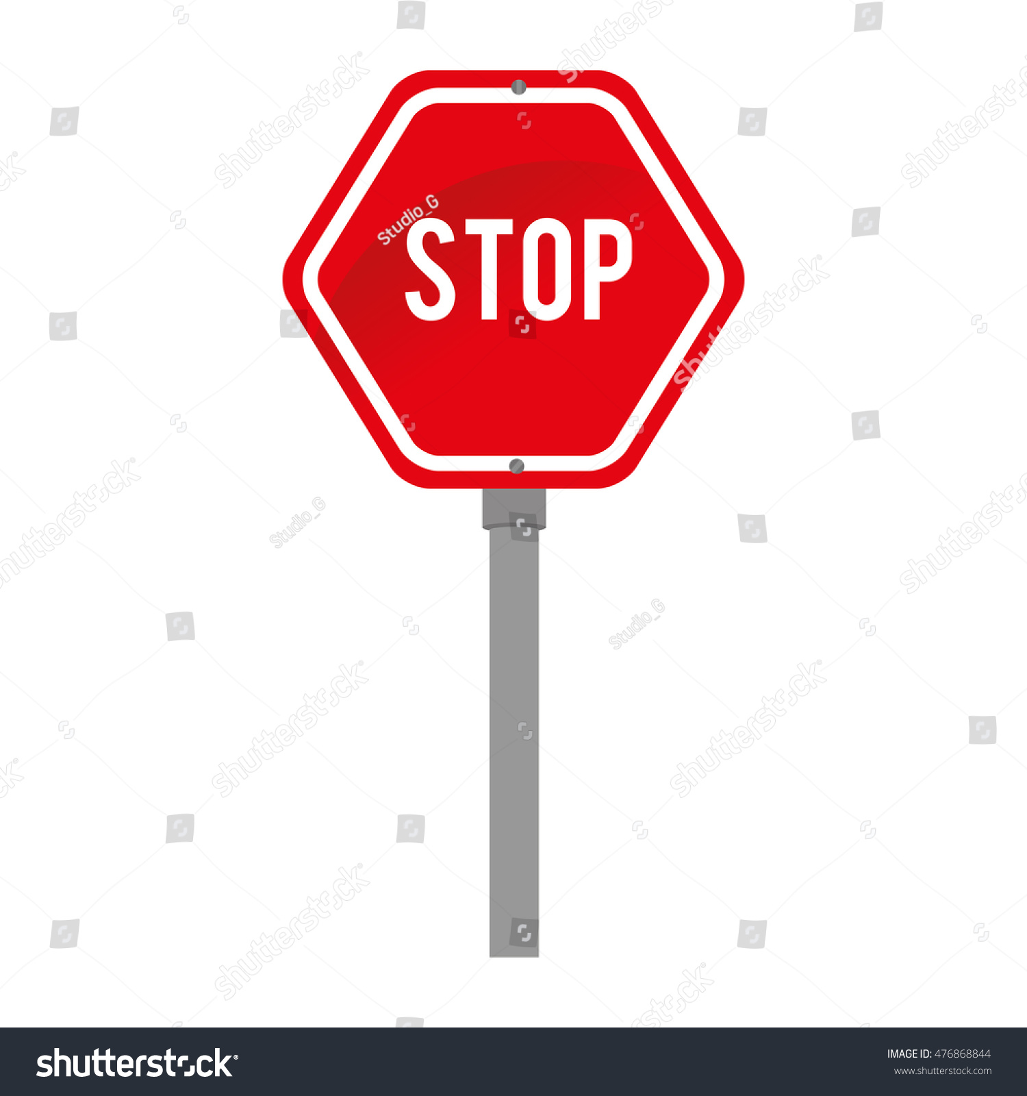 Signal Transit Stop Warning Design Stock Vector (Royalty Free ...