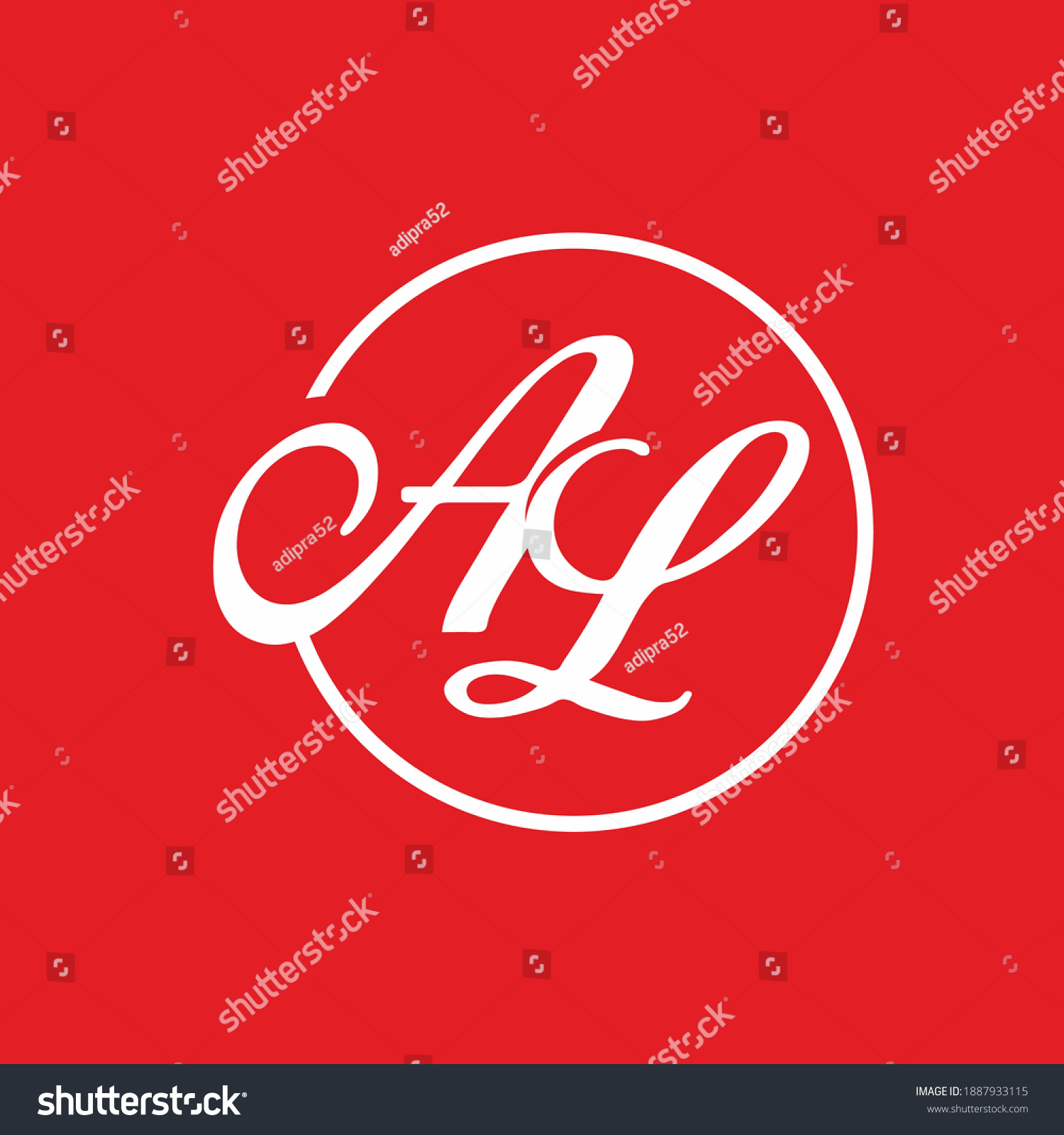 Signature Al Initial Vector Logo Circle Stock Vector (Royalty Free ...