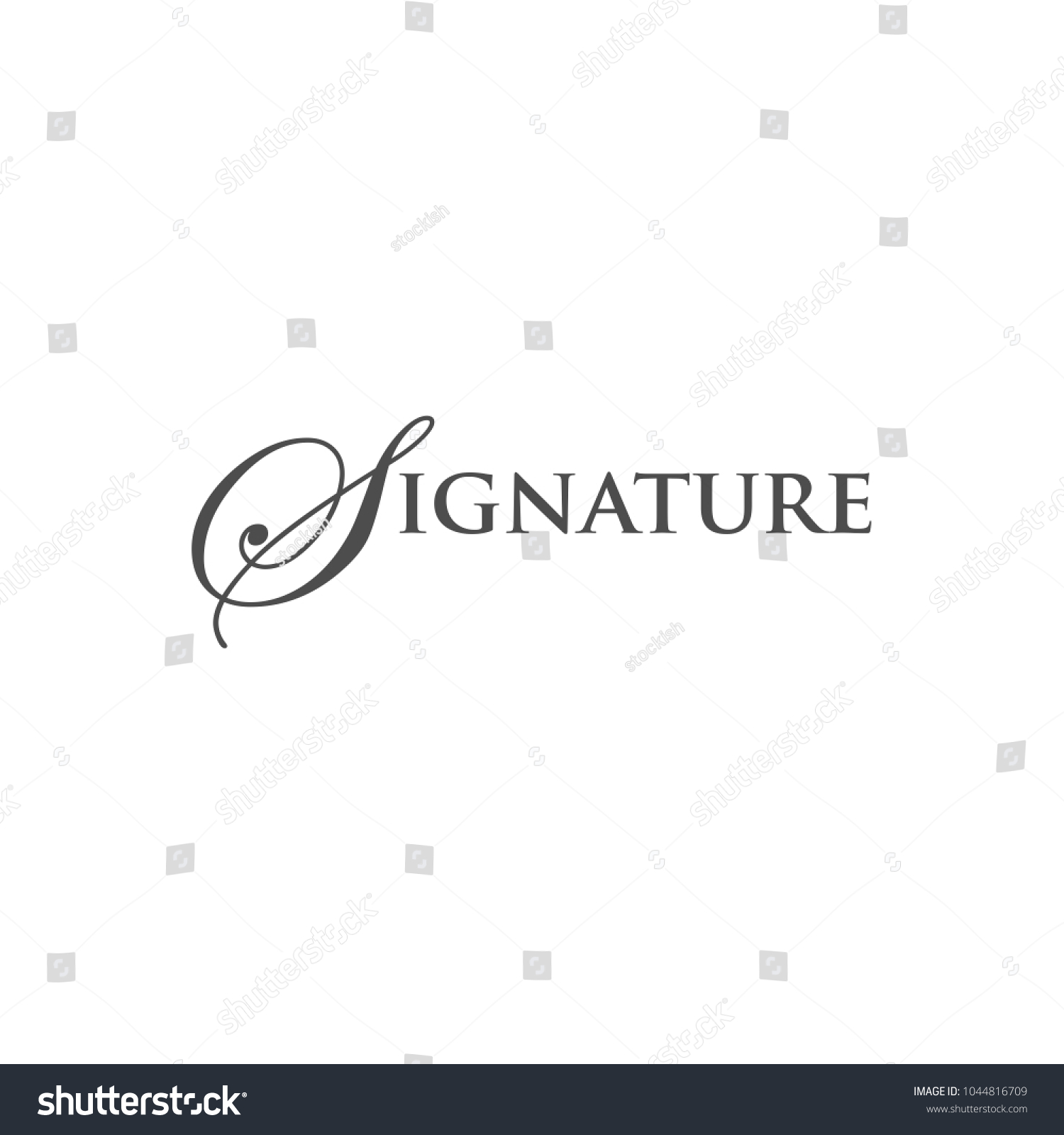 Signature Vector Logo Stock Vector (Royalty Free) 1044816709 | Shutterstock