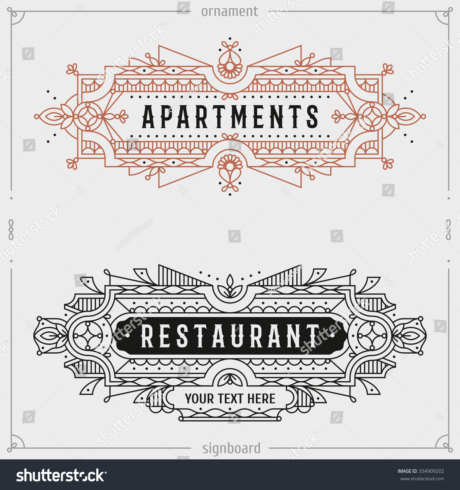Signboard Vector Frame Fully Customizable Non Stock Vector (Royalty ...
