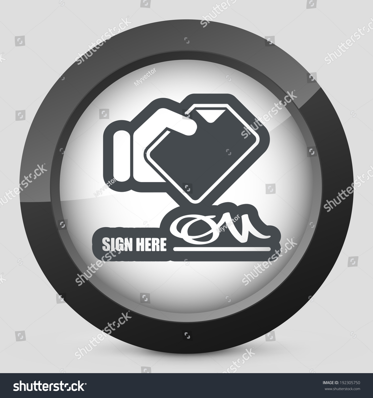 Signing Receipt Document Stock Vector (Royalty Free) 192305750 ...