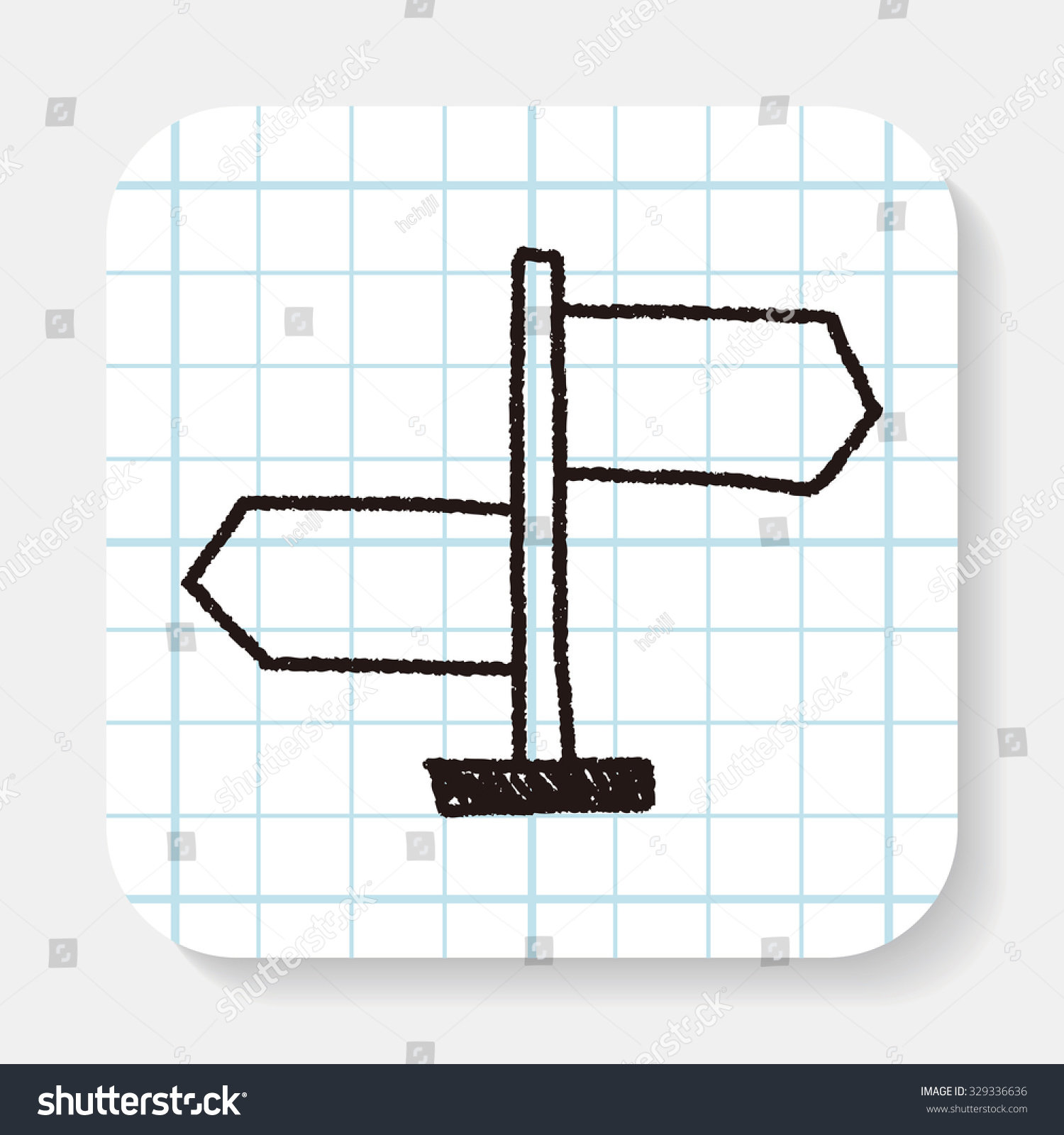 Signpost Doodle Drawing Stock Vector (Royalty Free) 329336636 ...