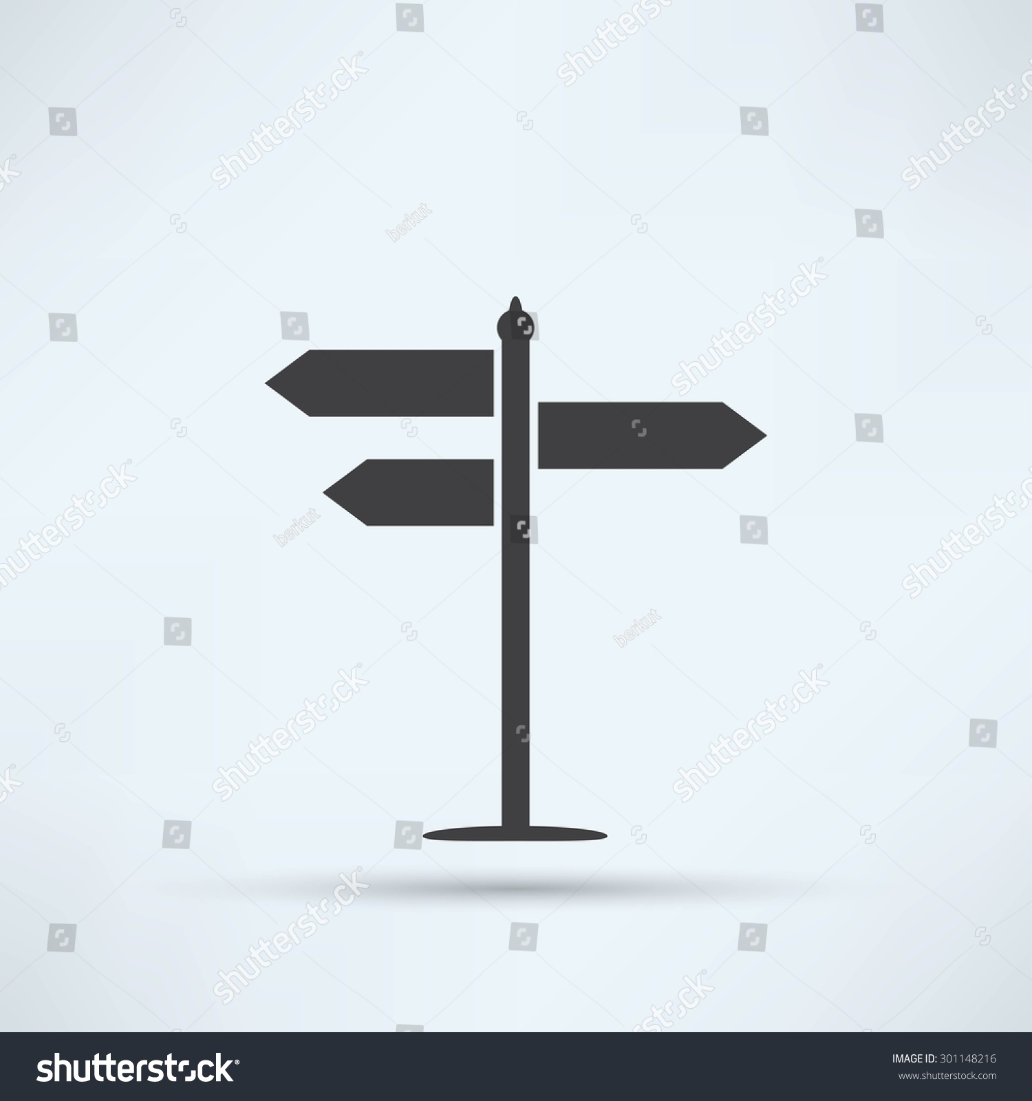 Signpost Icon Stock Vector (Royalty Free) 301148216