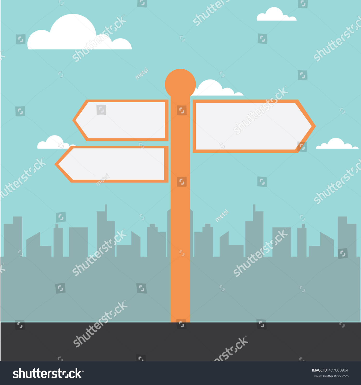 Signpost Vector Illustration Stock Vector (Royalty Free) 477000904