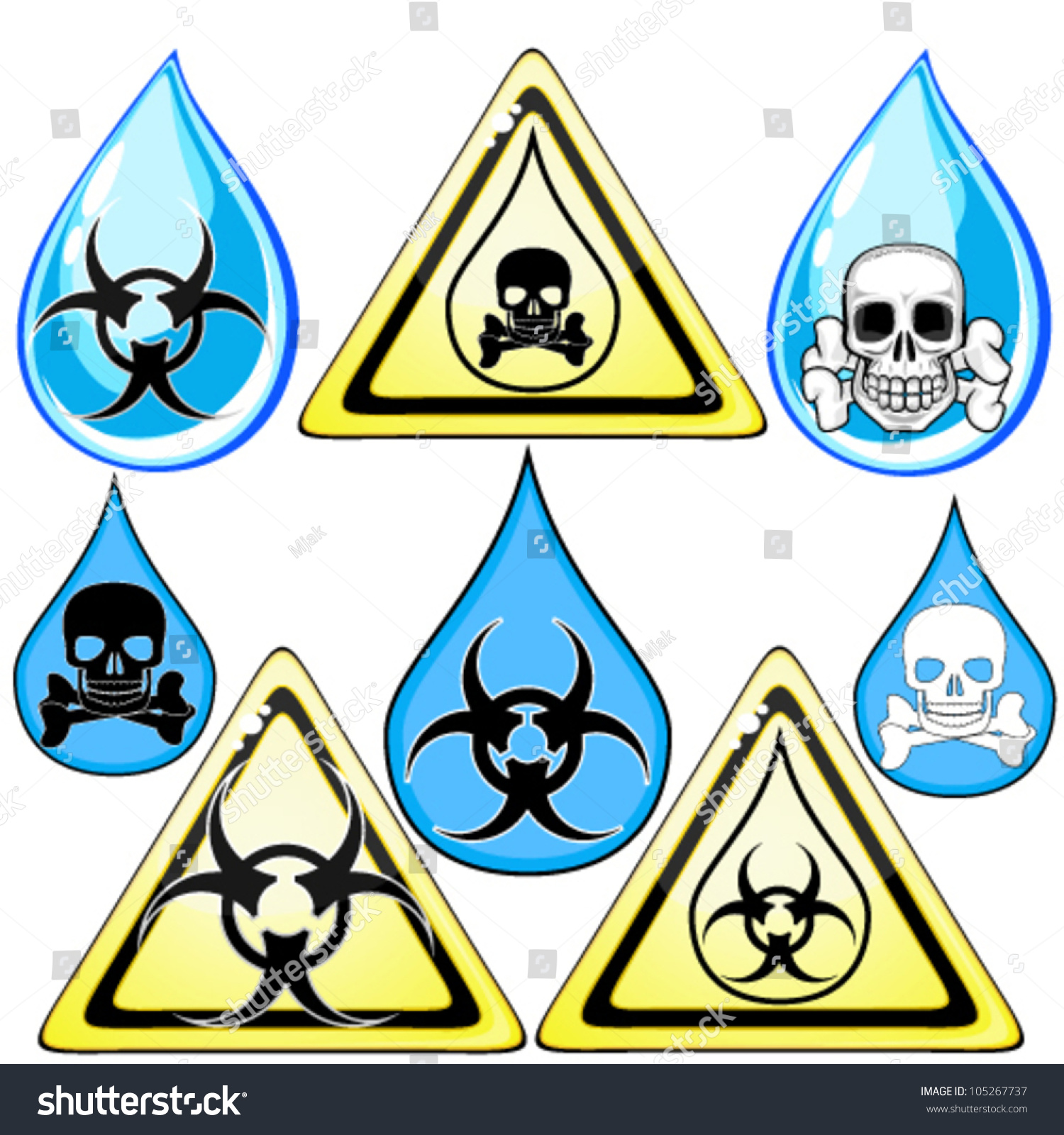 Signs Dangerous Liquid Stock Vector (Royalty Free) 105267737