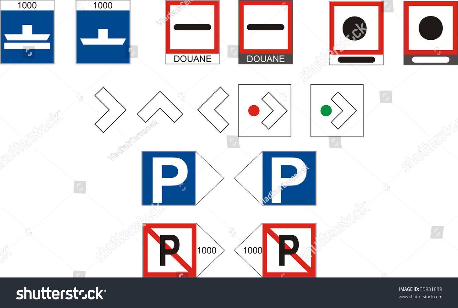 Signs River Navigation Stock Vector (Royalty Free) 35931889 | Shutterstock
