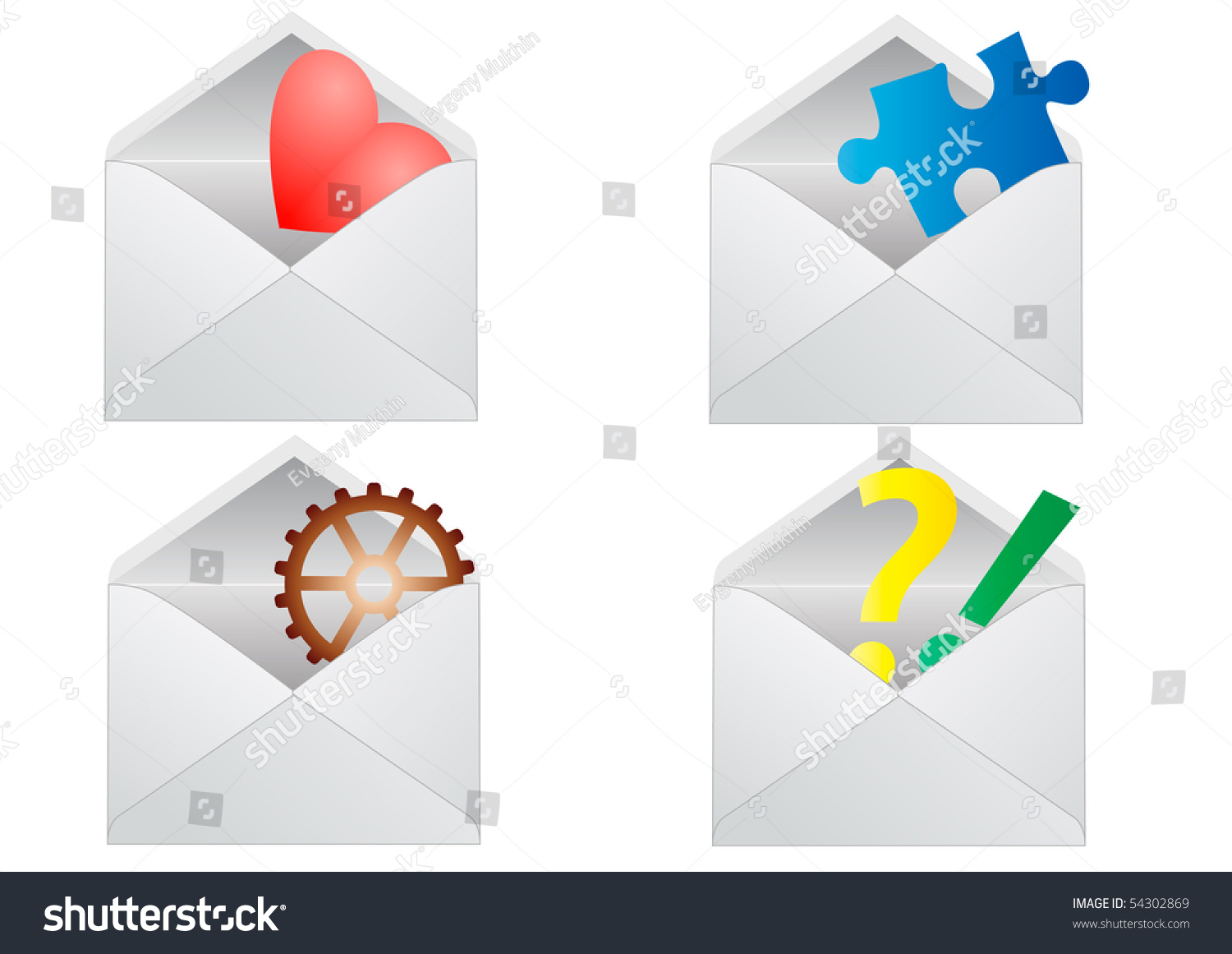 Signs Envelope Vector Icons Stock Vector (Royalty Free) 54302869 ...