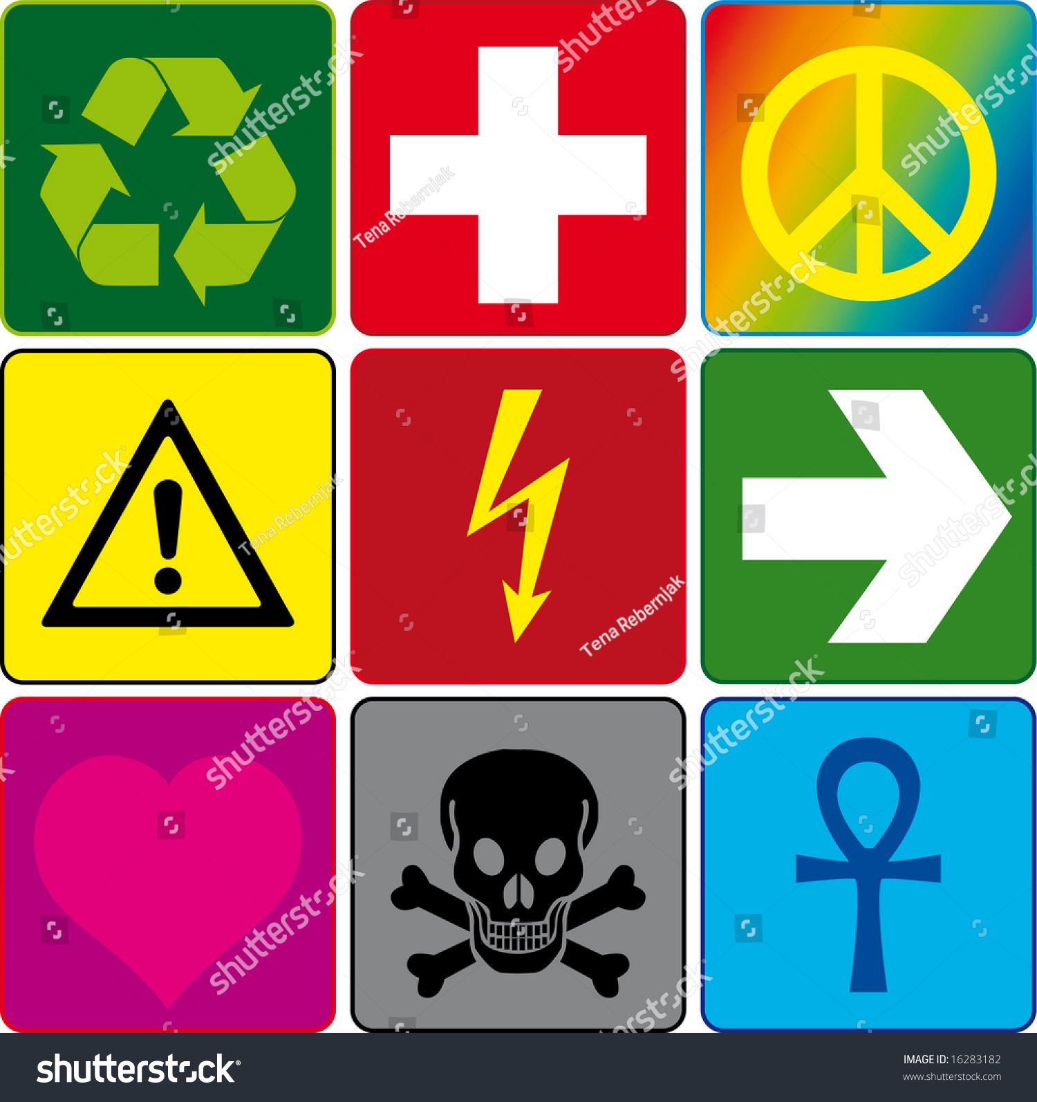 Signs On Colored Backgrounds Stock Vector (Royalty Free) 16283182 ...